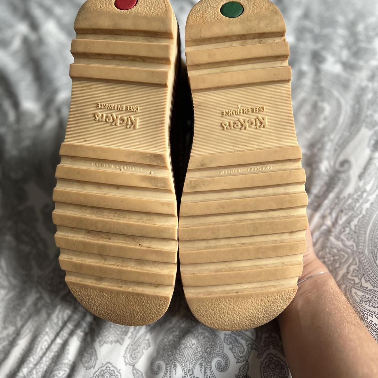 Tan and cream Kicker boots slight damage see photos ... - Depop