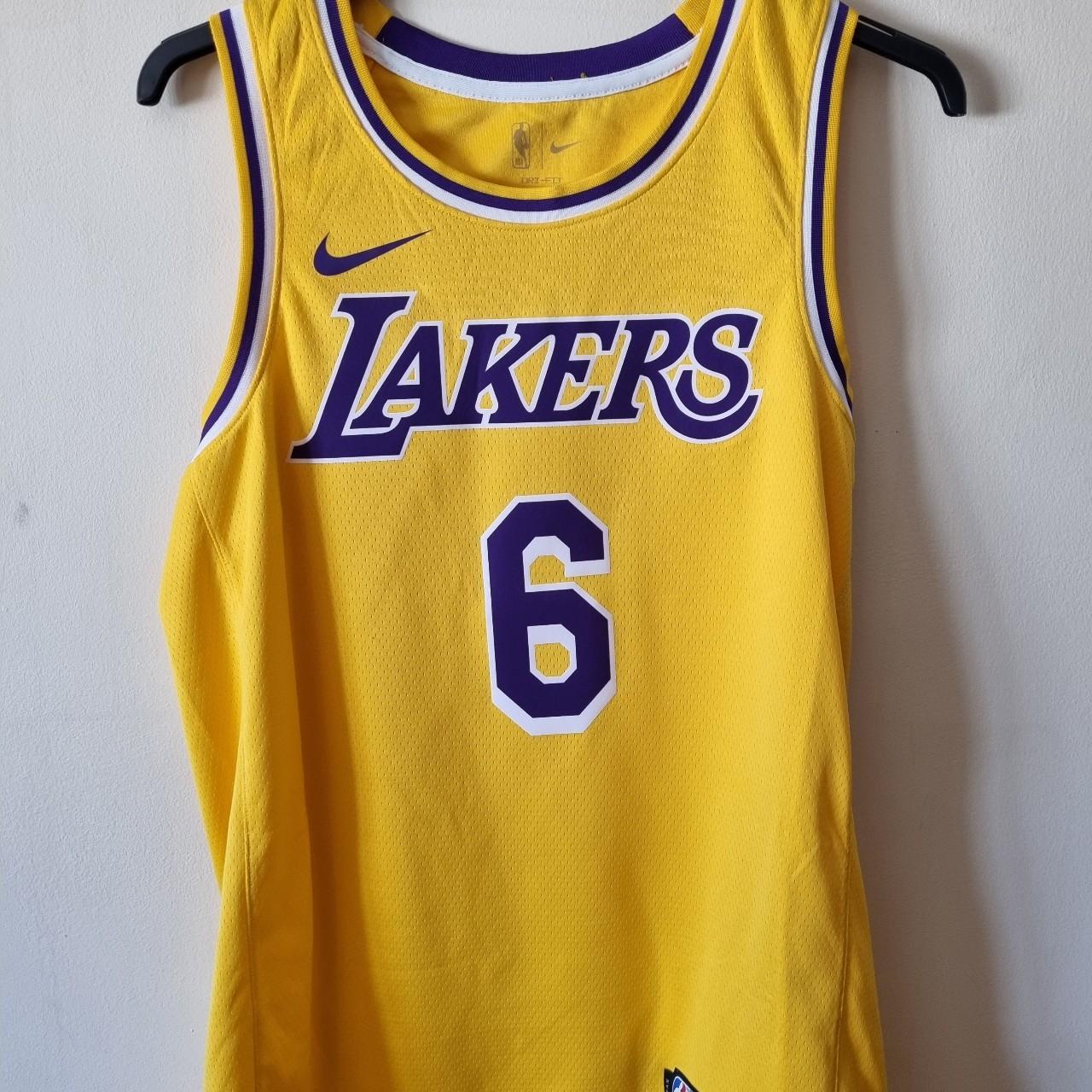 Nike NBA Los Angeles Lakers James #6 Swingman... - Depop