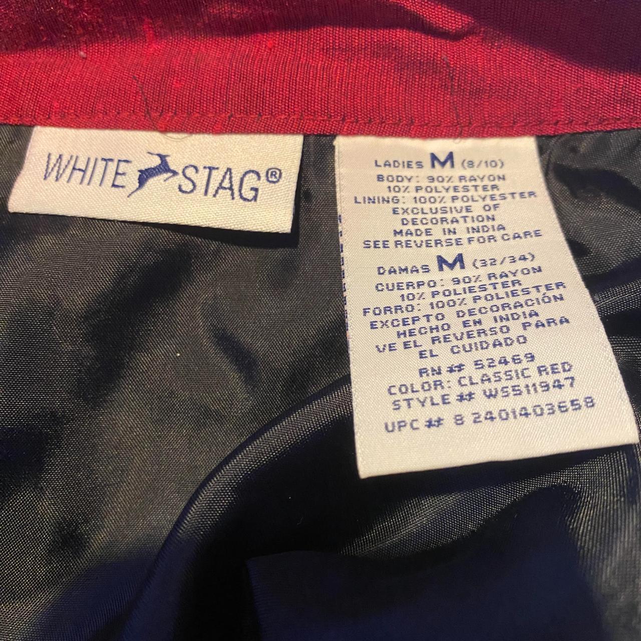 Vintage White-stag Women's Red Jacket Frog closures... - Depop