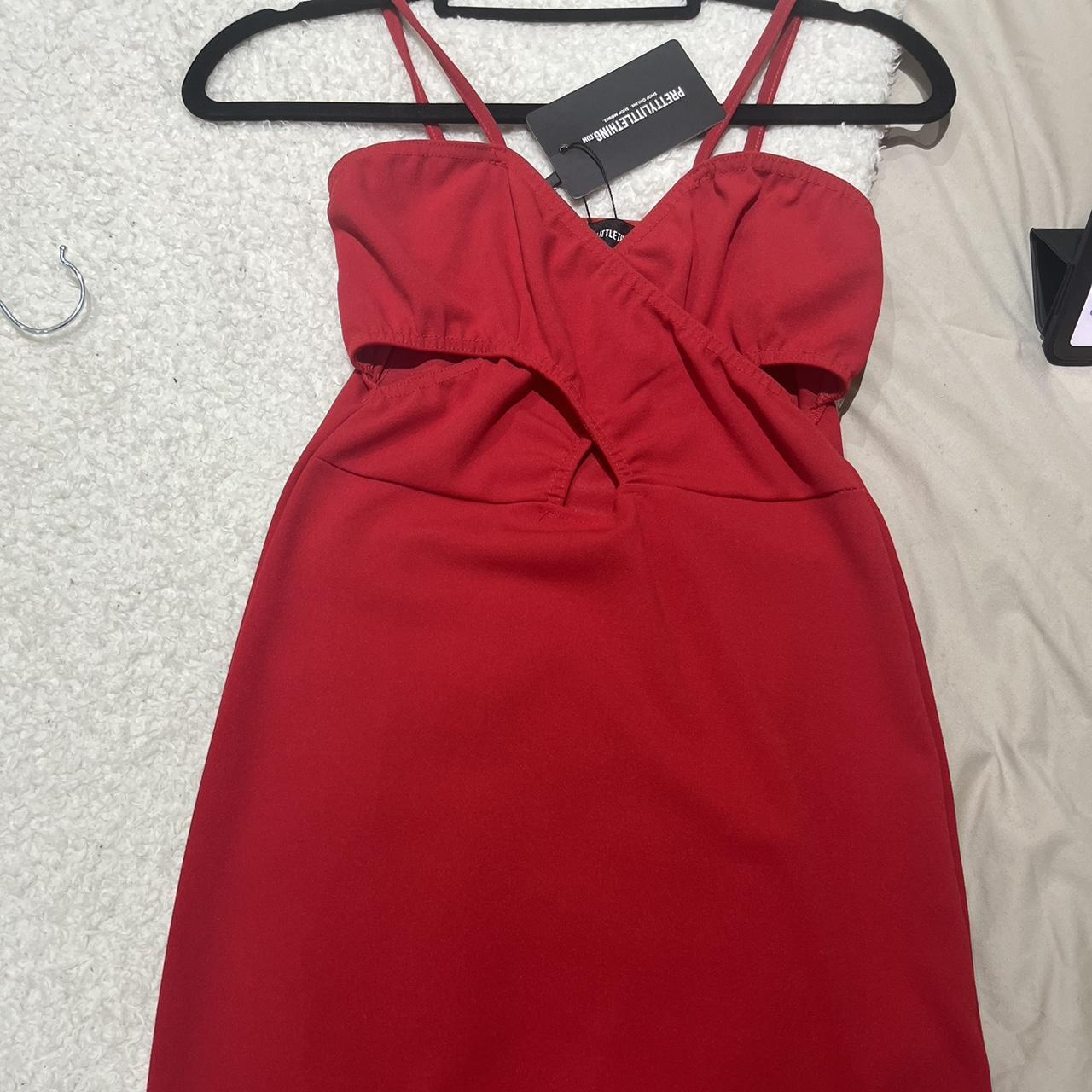 PLT red mini dress brand new with tags. Size UK 10 - Depop