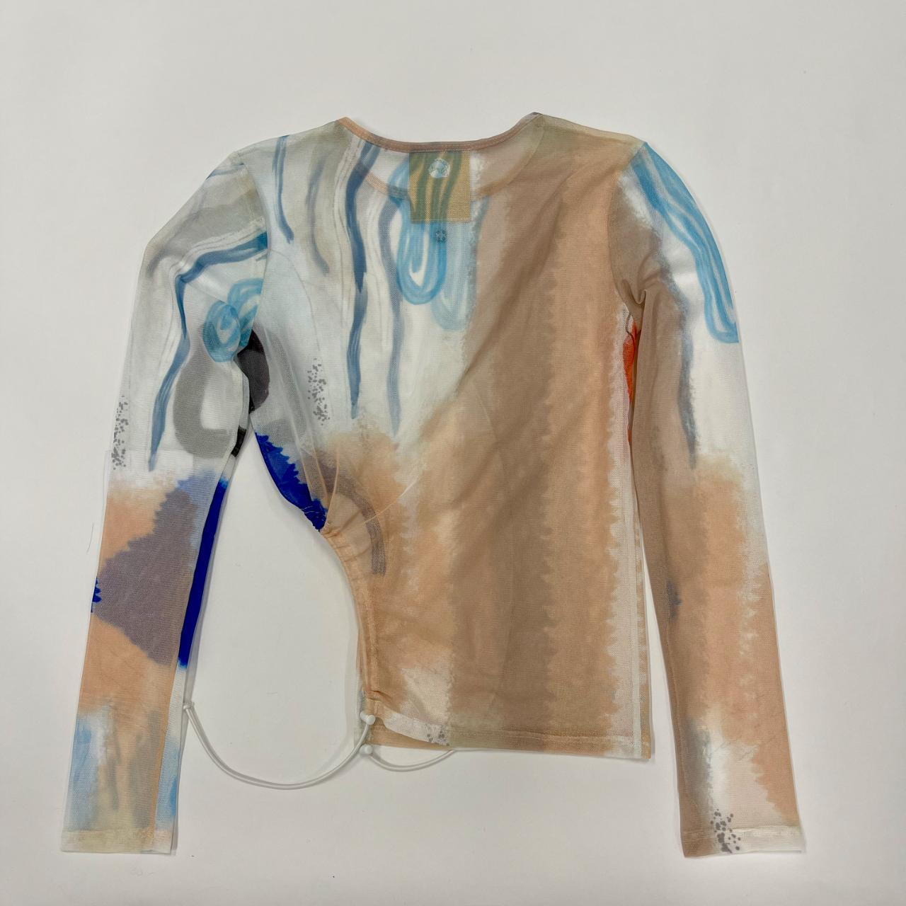 Jeu Illimite Watercolor Mesh Top OS, S/M... - Depop