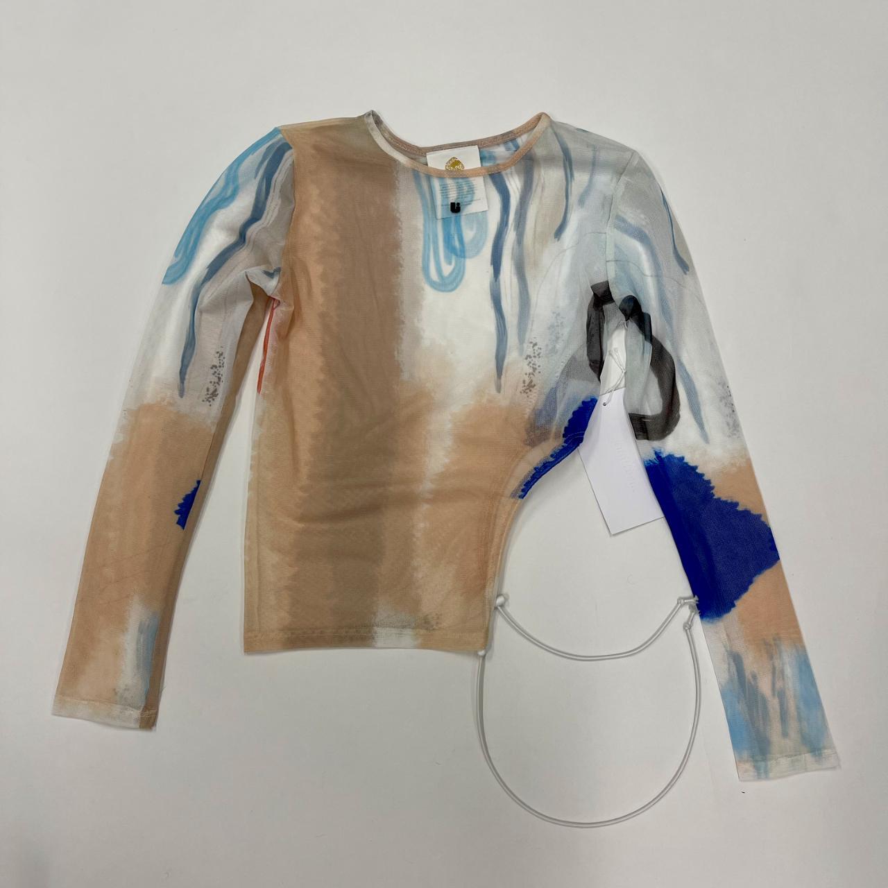 Jeu Illimite Watercolor Mesh Top OS, S/M... - Depop