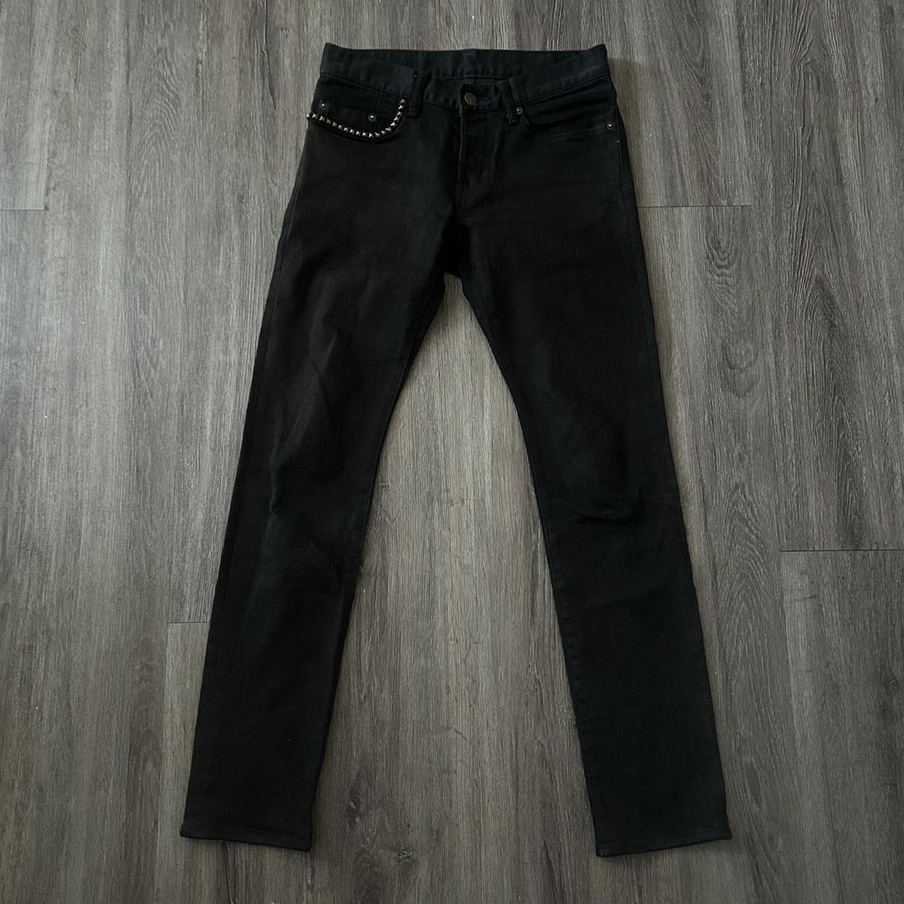 Black Hysteric Glamour Studded Skinny Jeans Size 29... | Depop