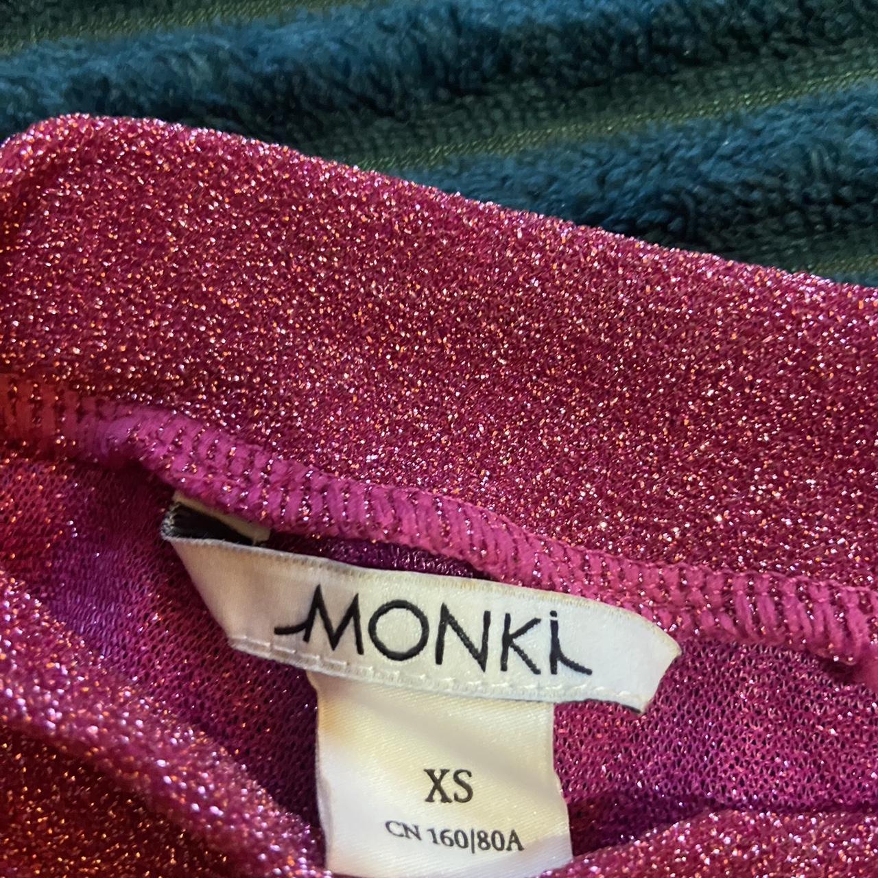 Monki Pink Glitter Mesh Top 💖 - Great for festivals... - Depop