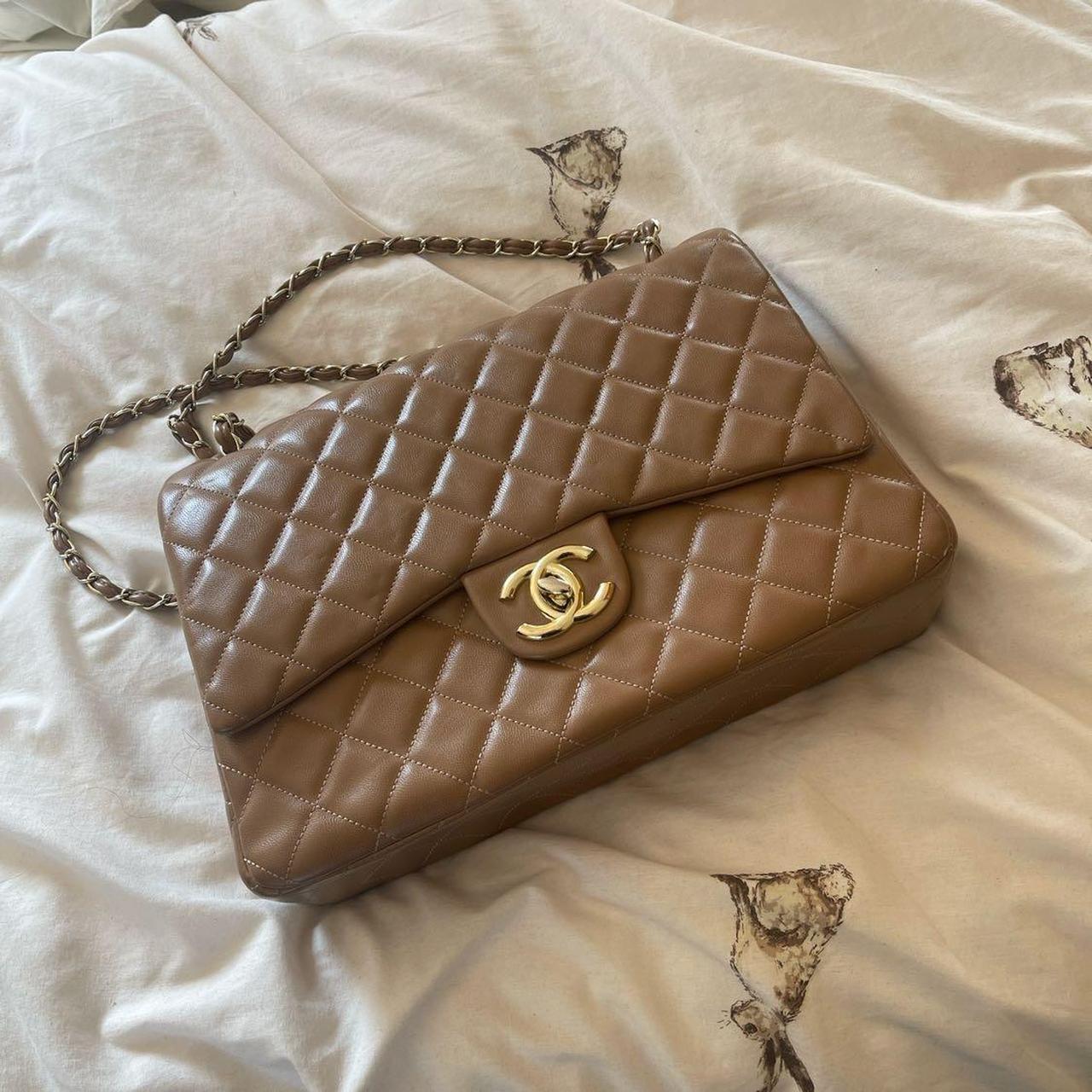 Channel Hand Bag Beige colour - Depop