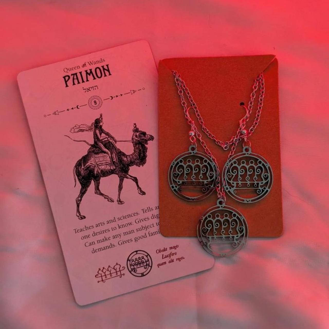 Paimon Ars Goetia Summoning Sigil Necklace &... | Depop