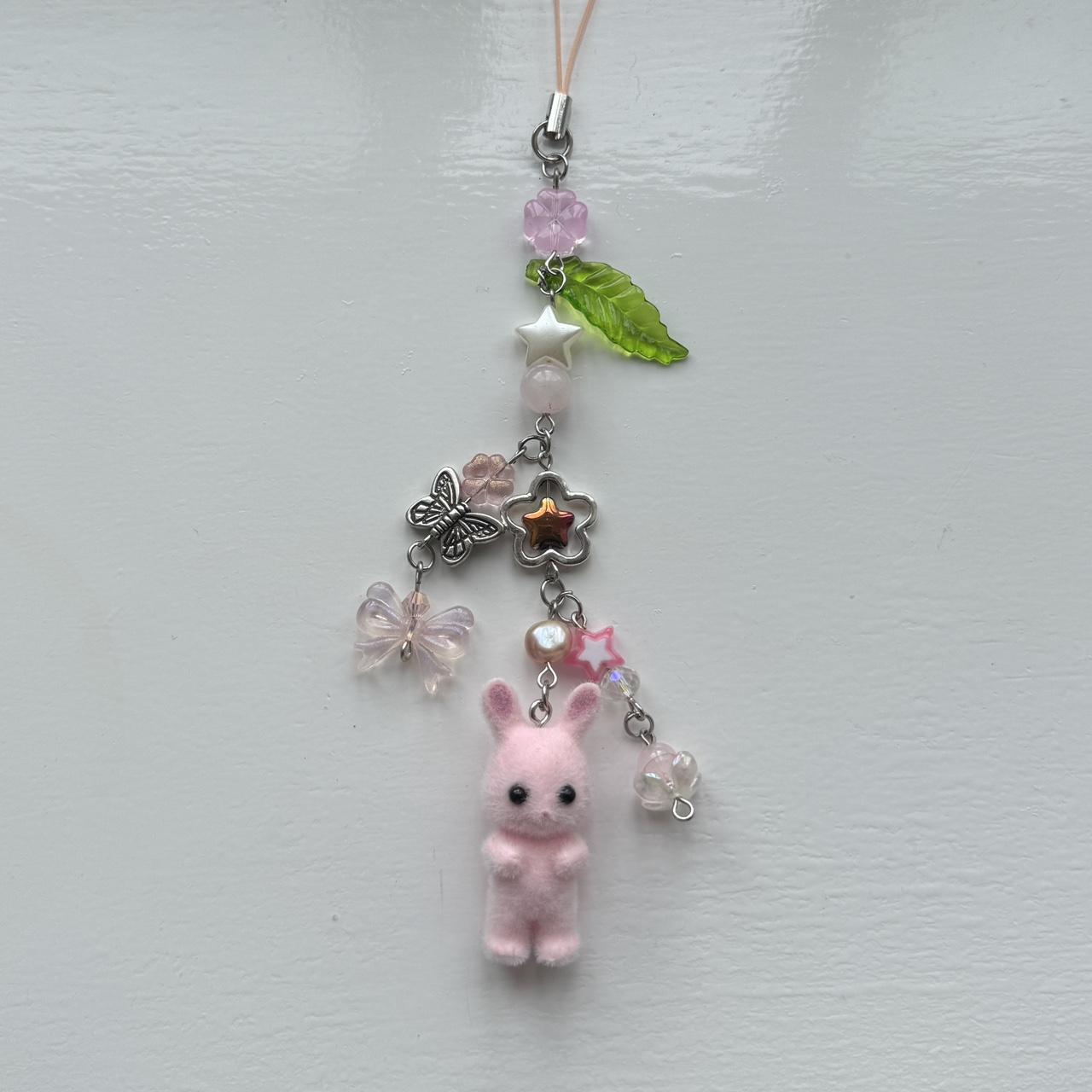 Fuzzy bunny phone charms - £5.00 - phone charm -... - Depop