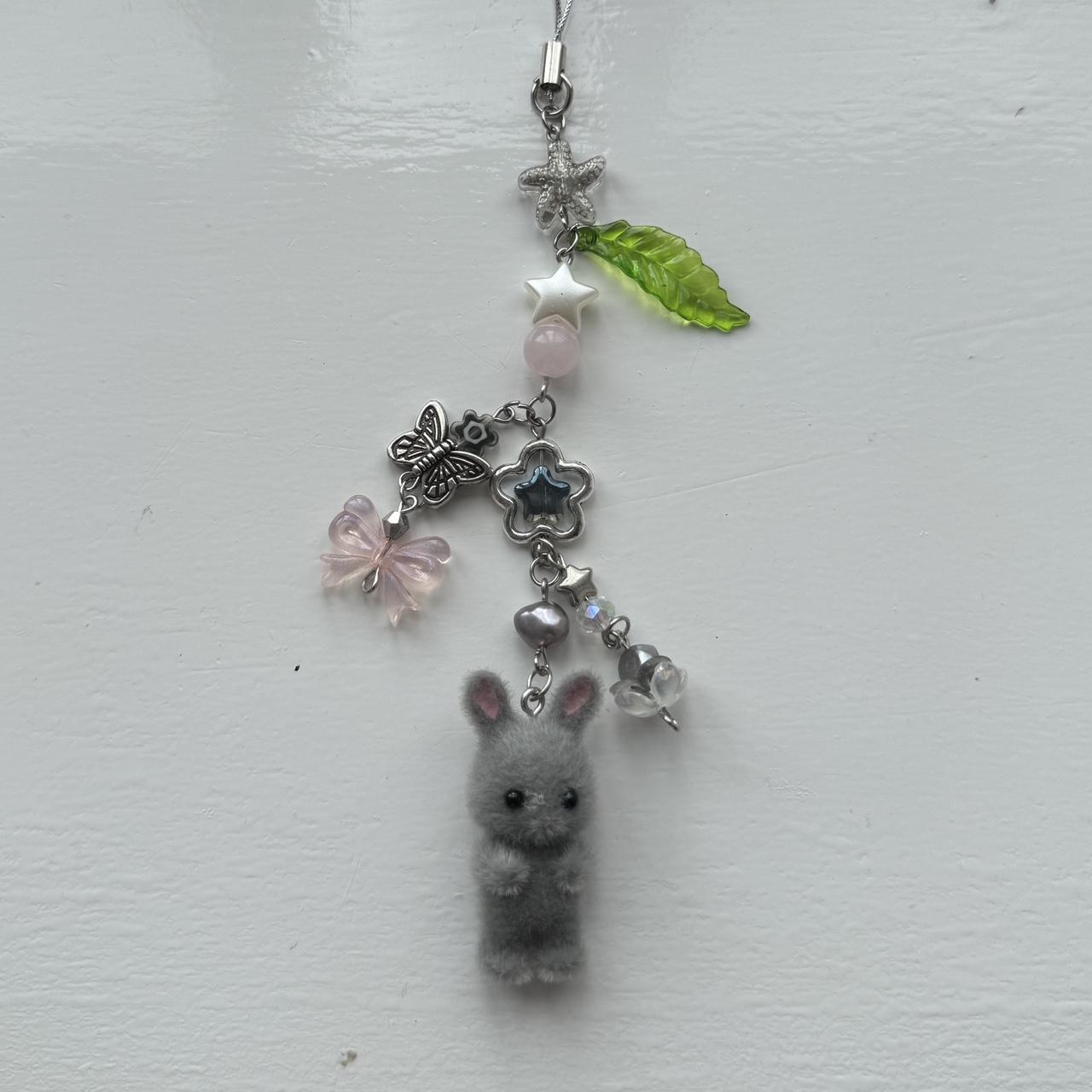 Fuzzy bunny phone charms - £5.00 - phone charm -... - Depop