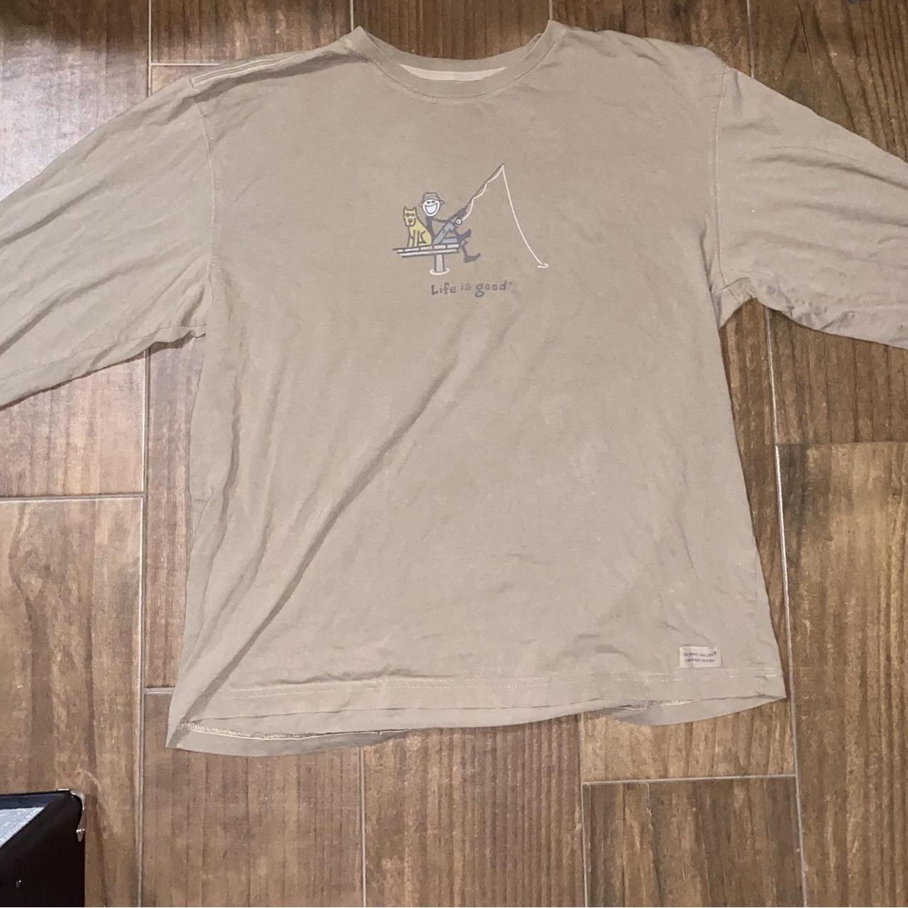 Tan Life is Good long sleeve with a little stick... - Depop