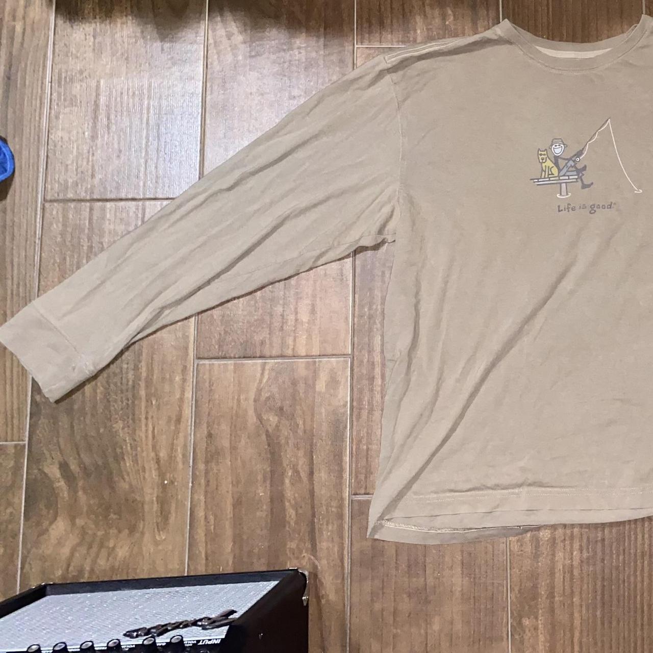 Tan Life is Good long sleeve with a little stick... - Depop