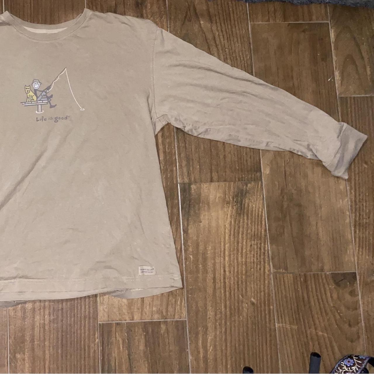 Tan Life is Good long sleeve with a little stick... - Depop