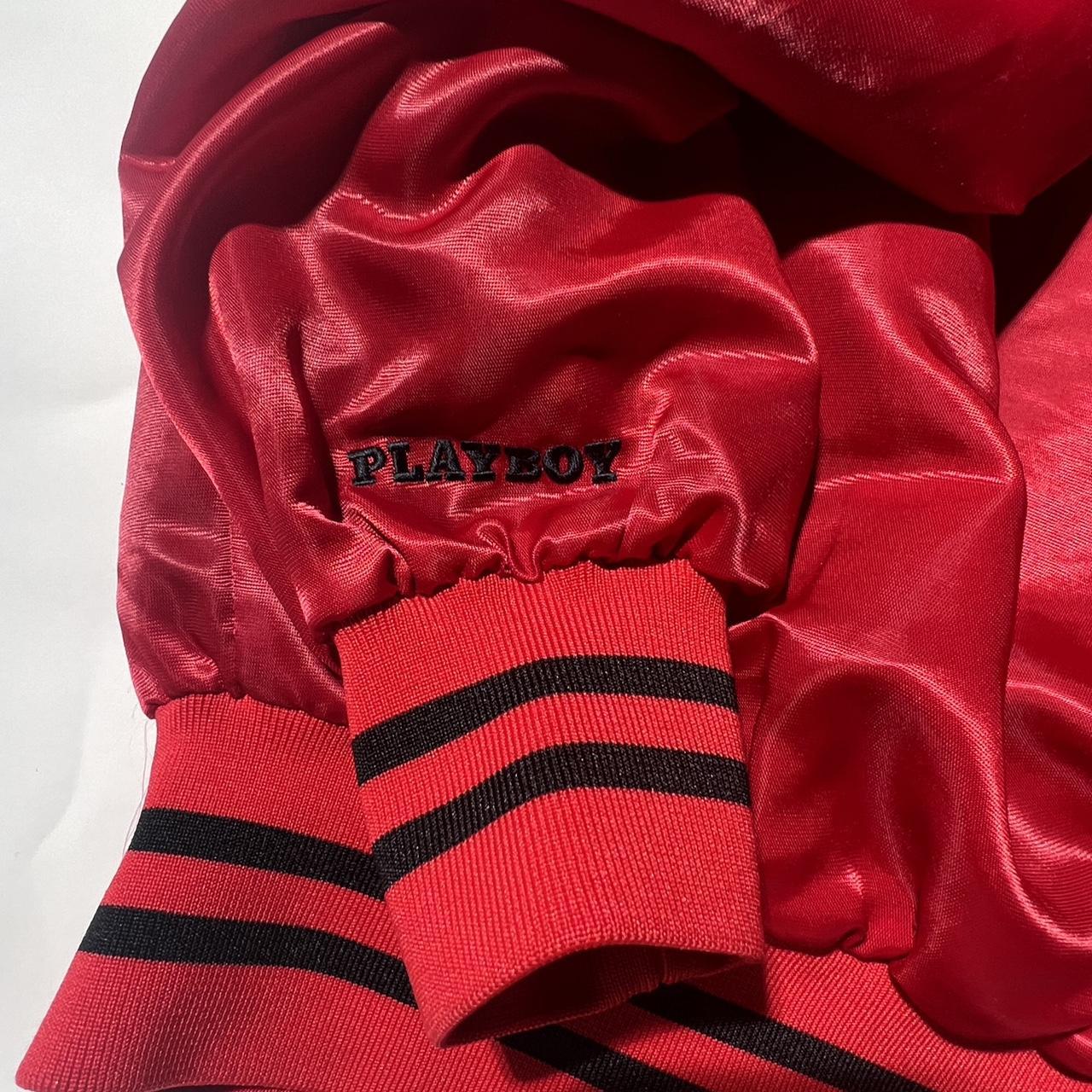 Joyrich x Playboy bomber satin jacket Size... - Depop