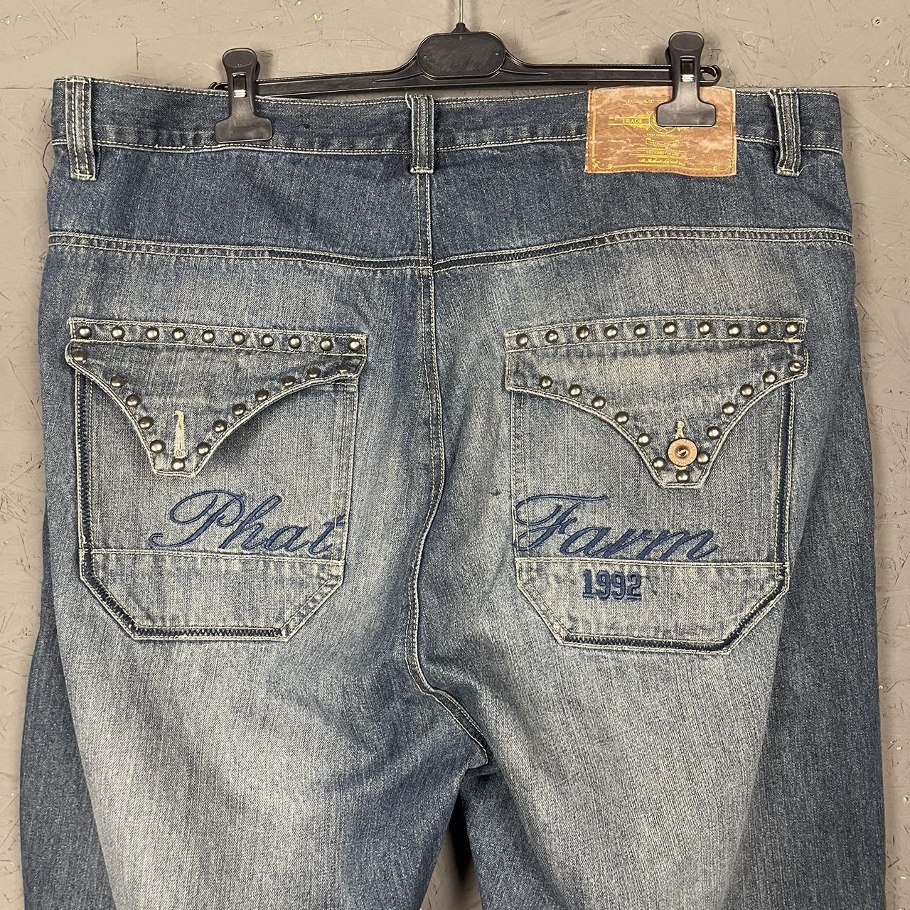 Vintage Phat Farm 90’s Hip-Hop Baggy Jeans... - Depop