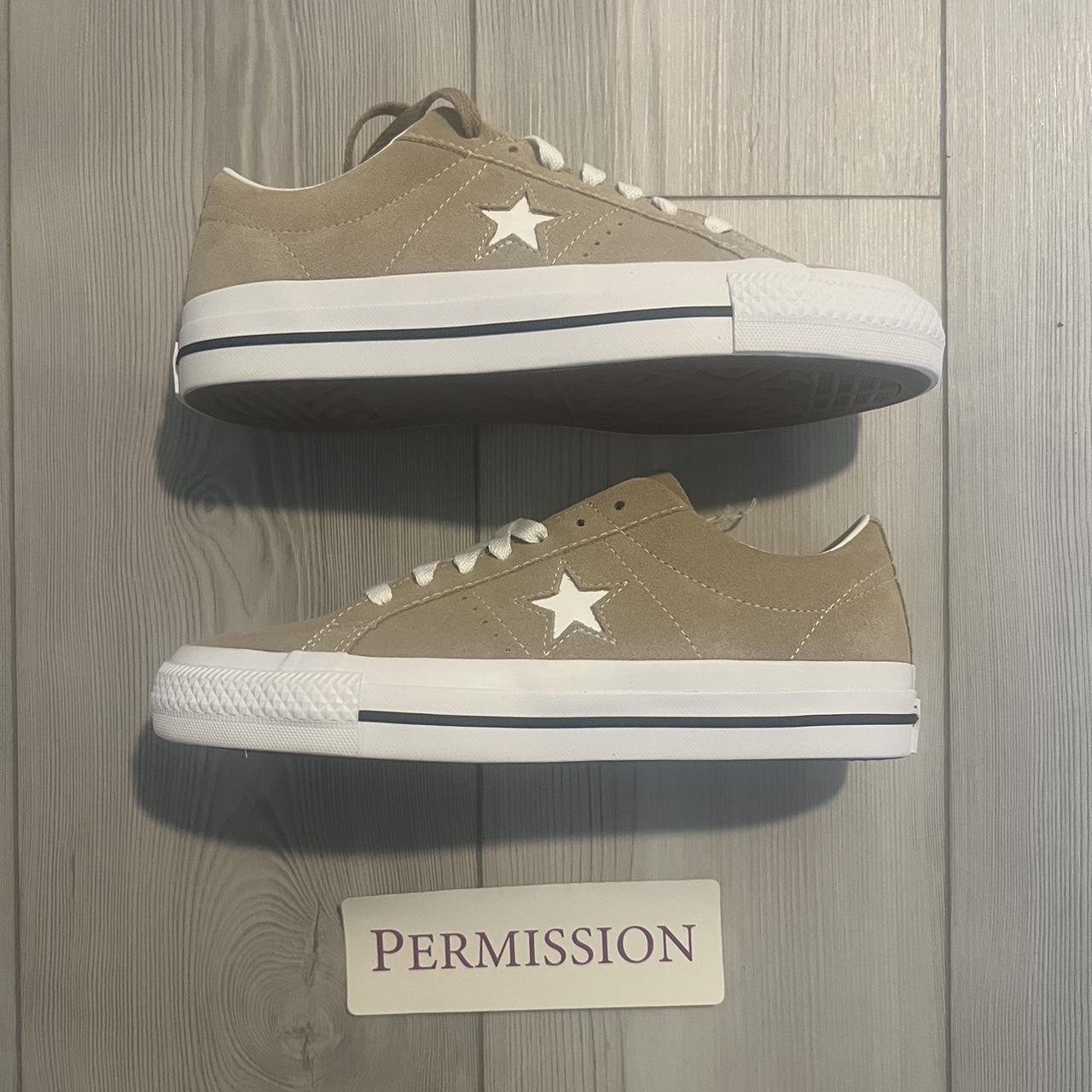Converse Men's Tan Trainers | Depop