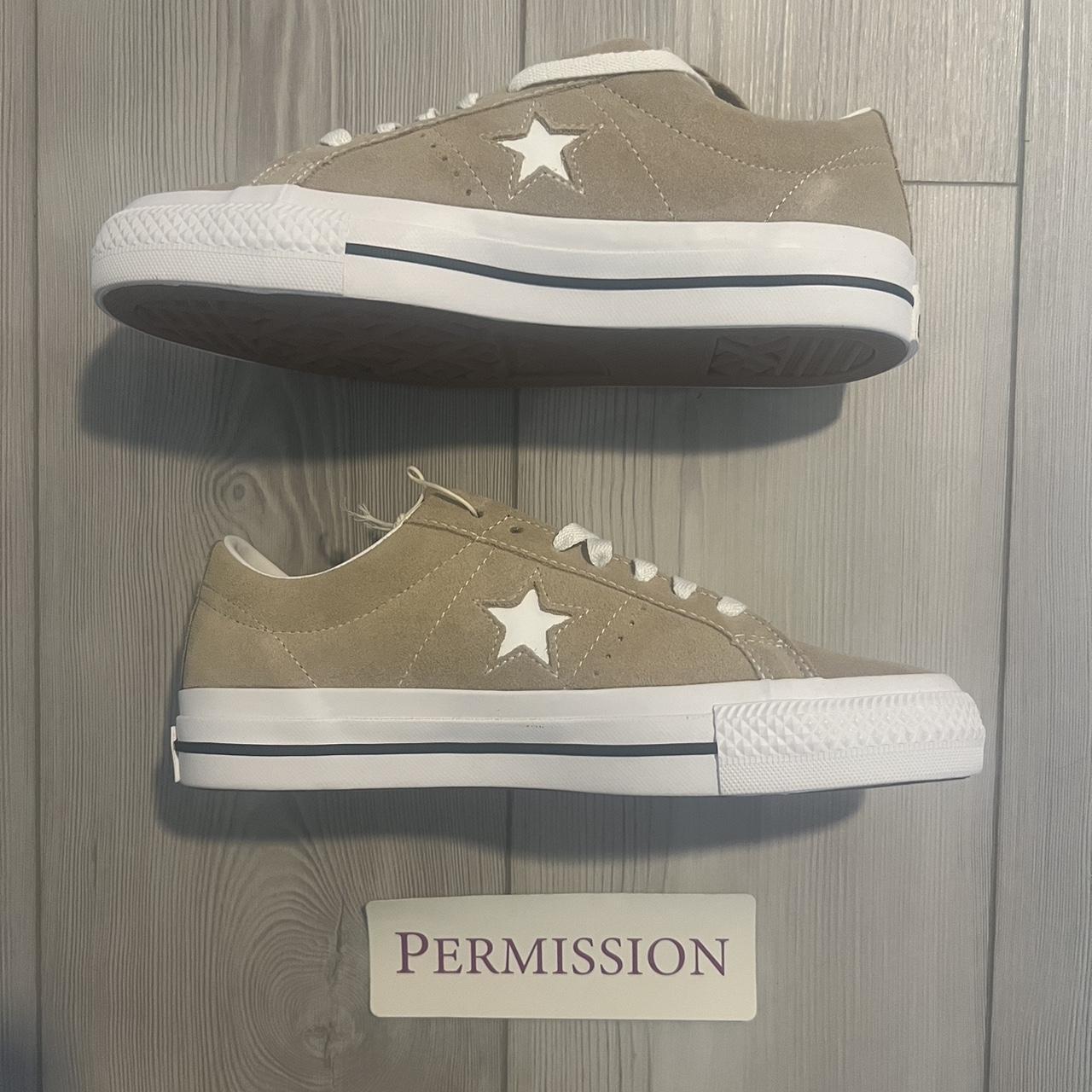 Converse Men's Tan Trainers | Depop
