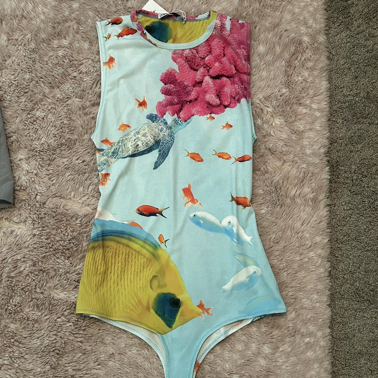 No refunds :) Zara ocean theme bodysuit, size... - Depop