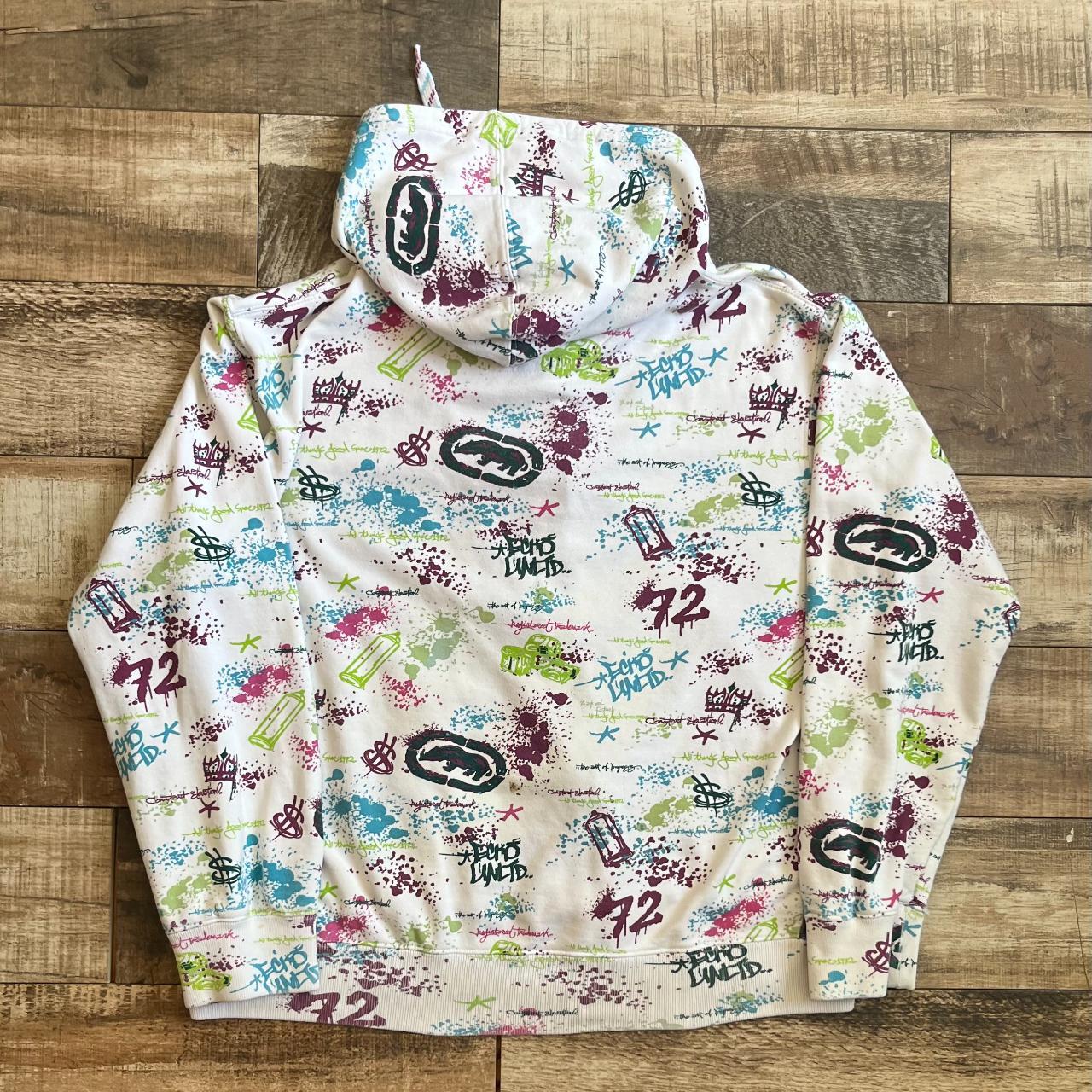 Ecko untld paint splatter hoodie. crazy all over... - Depop