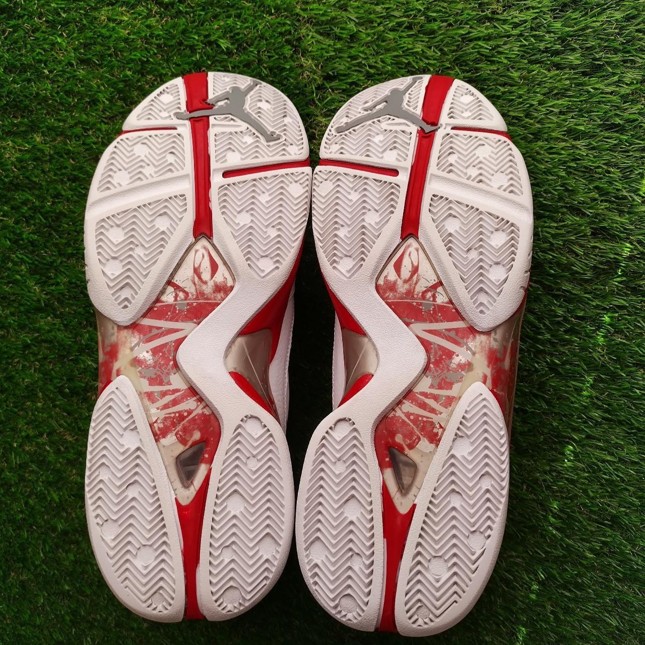 NIKE AIR JORDAN 8.0 RETRO 467807-101 Red White Shoes... - Depop
