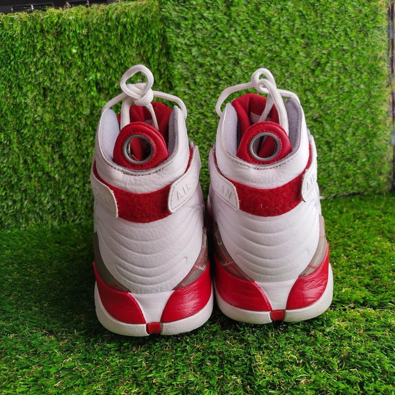 NIKE AIR JORDAN 8.0 RETRO 467807-101 Red White Shoes... - Depop