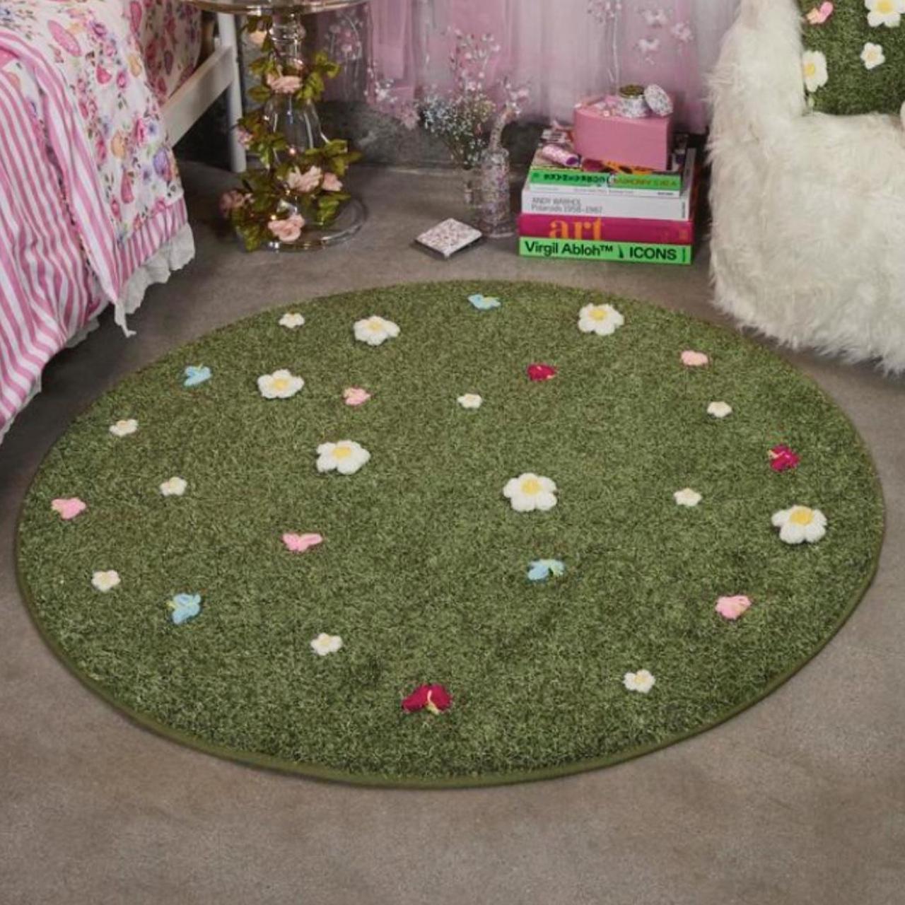 Dolls kill flower rug. I believe the dimensions are... - Depop