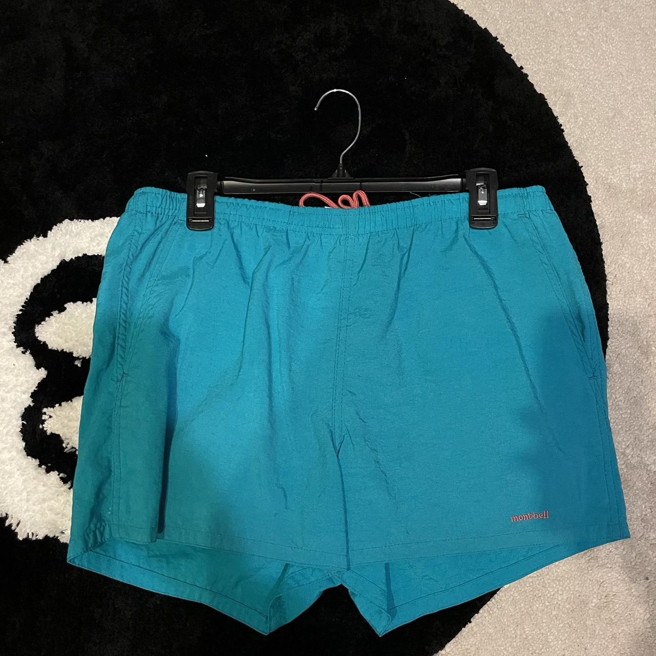 Light Blue Mont-Bell Shorts Size: M Flaws:... - Depop