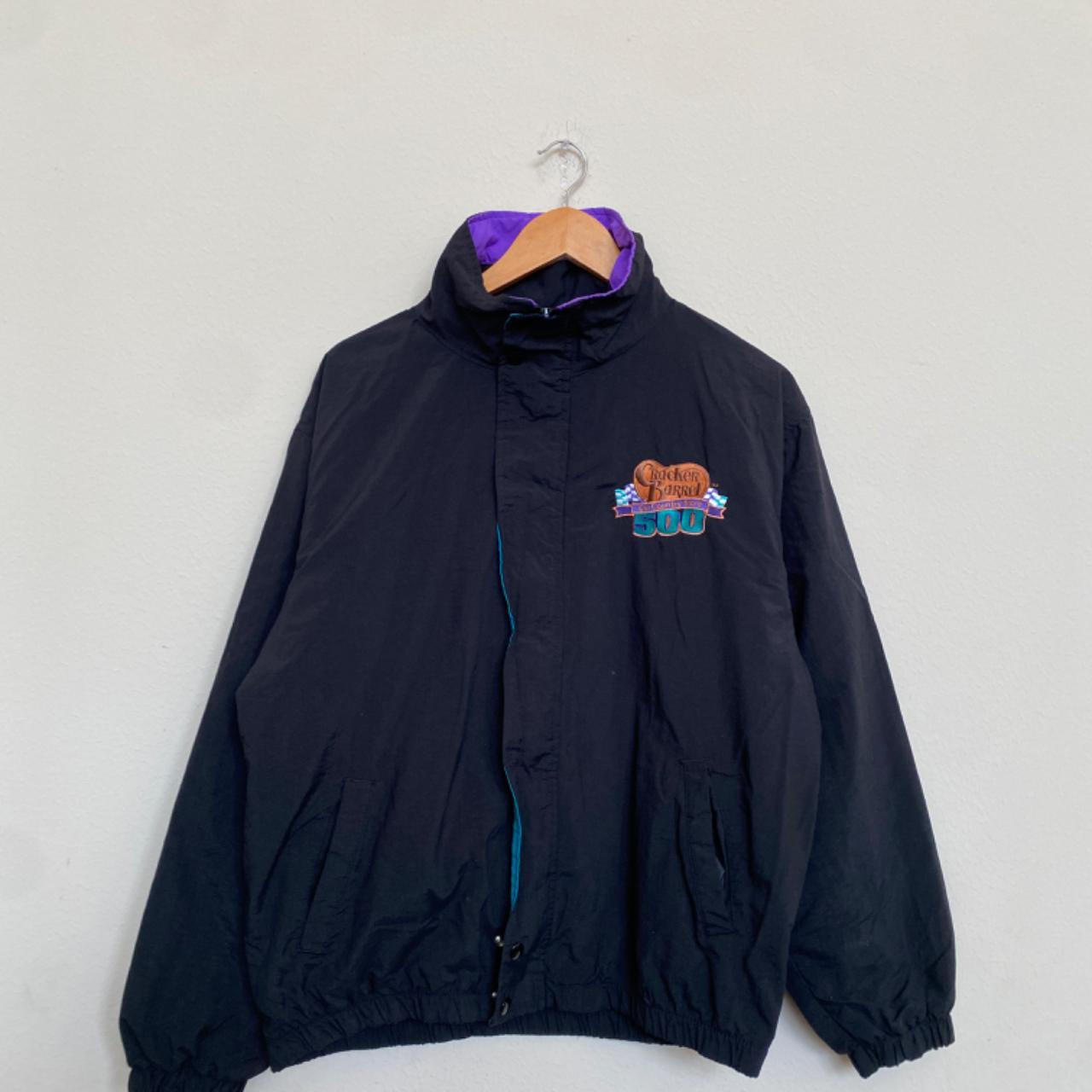 Vintage Nascar Windbreaker Jacket Cracker Barrel... - Depop