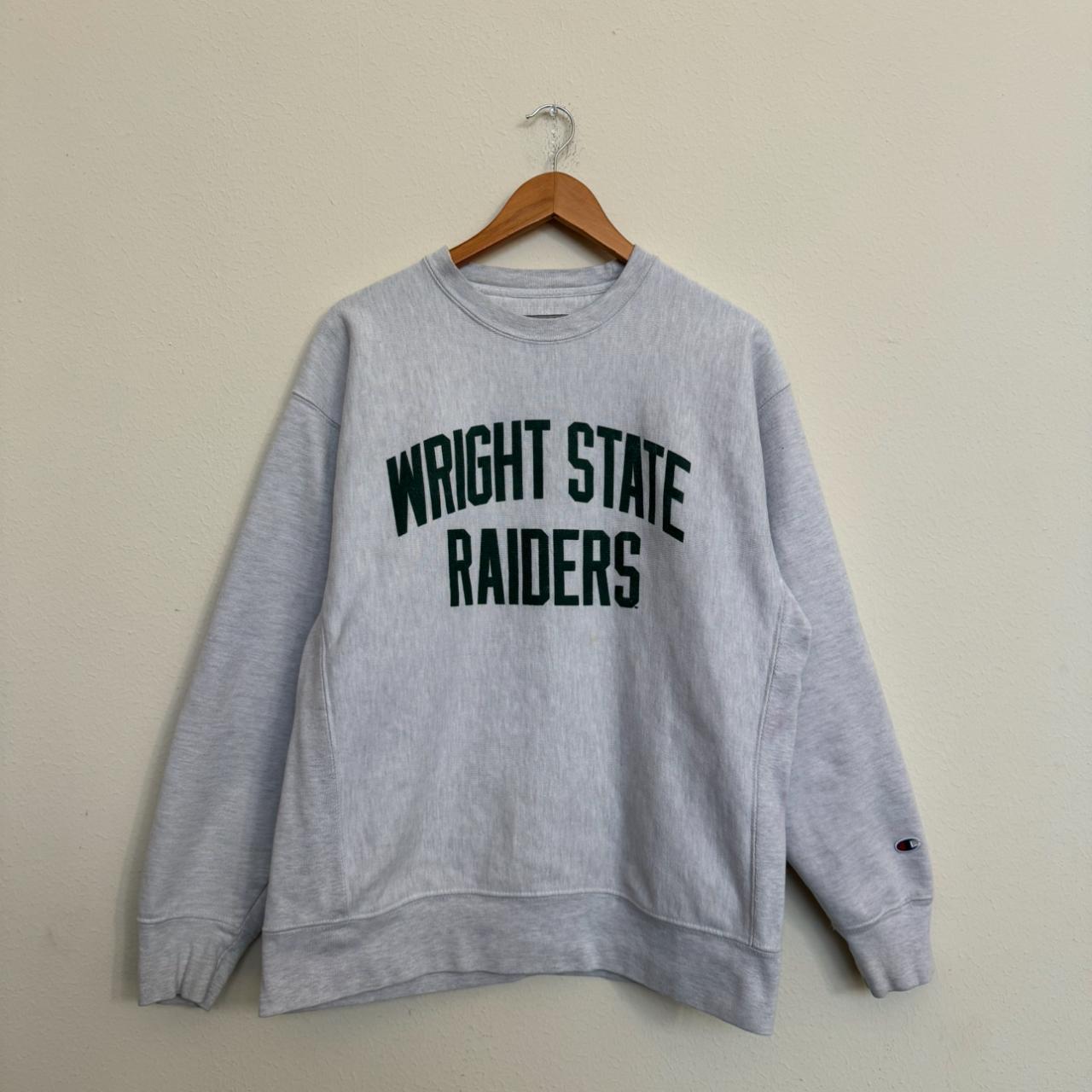 Vintage Wright State Raiders College Sweatshirt Size... - Depop