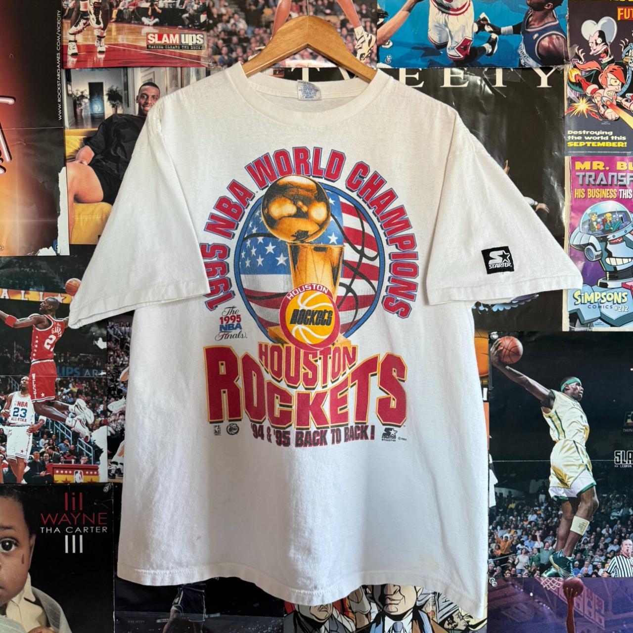 Vintage Houston Rockets 1995 World Champions... - Depop