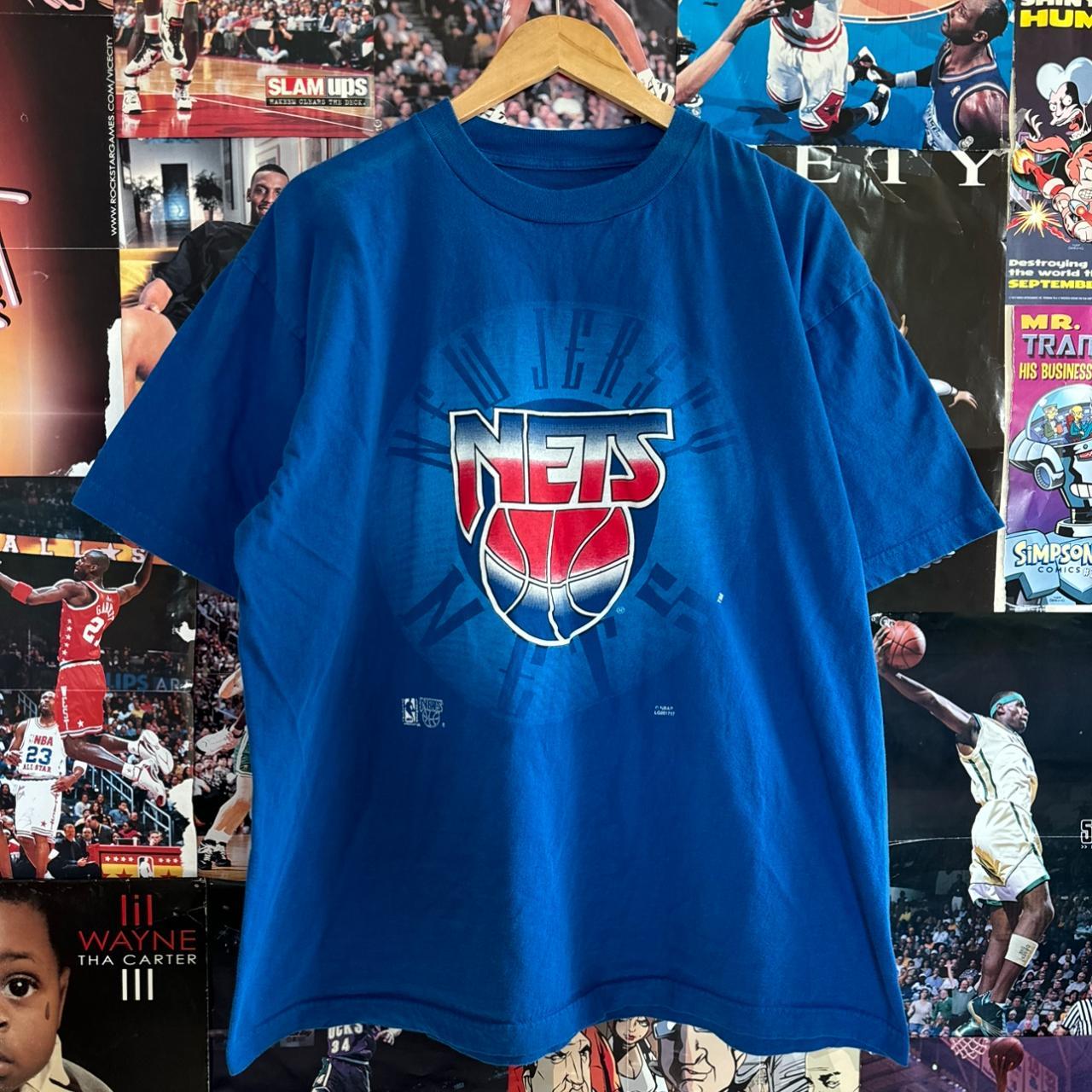 Vintage 90s New Jersey Nets T-Shirt Size XL... - Depop