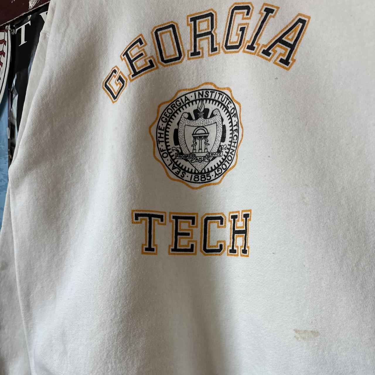 Vintage 90s Georgia Tech College Crewneck... | Depop