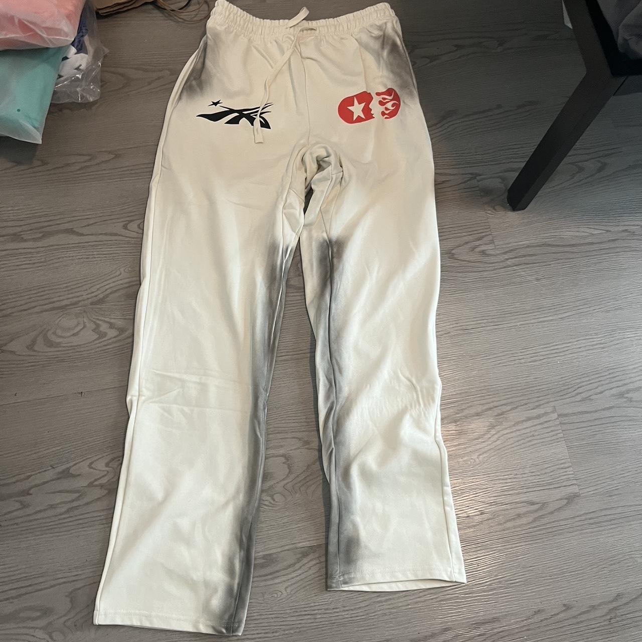 White Hellstar pants 📏Size-Large ️Same day shipping - Depop