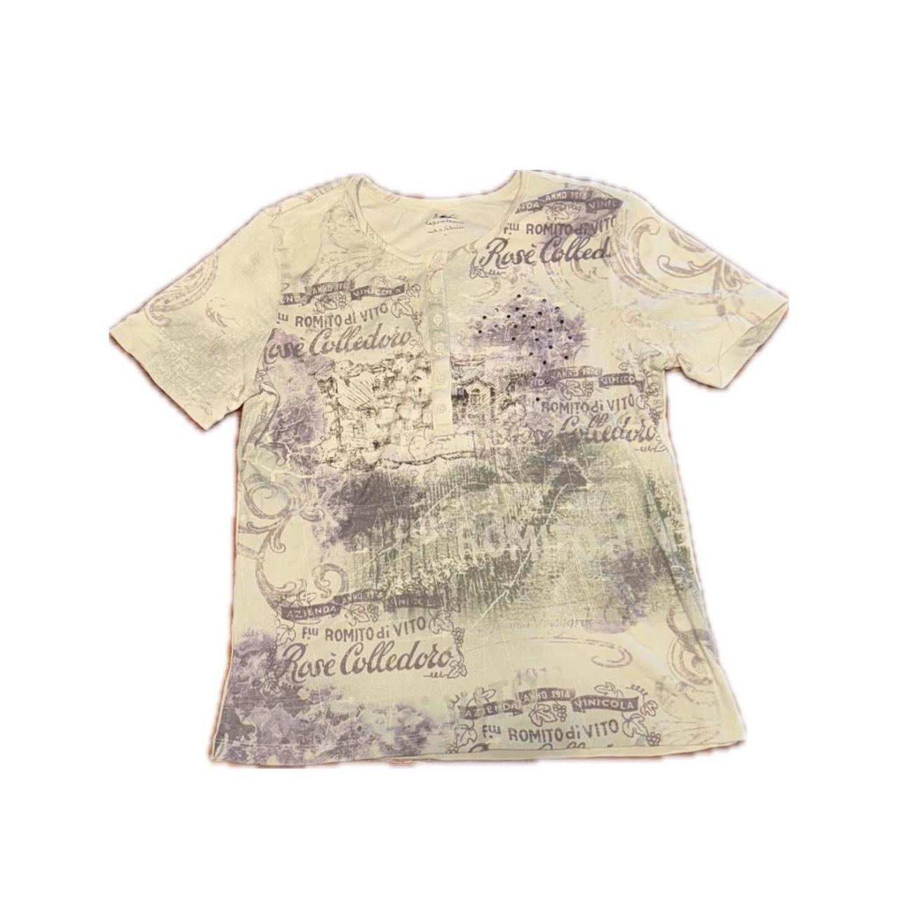 Vintage y2k girl button up shirt size womens... - Depop