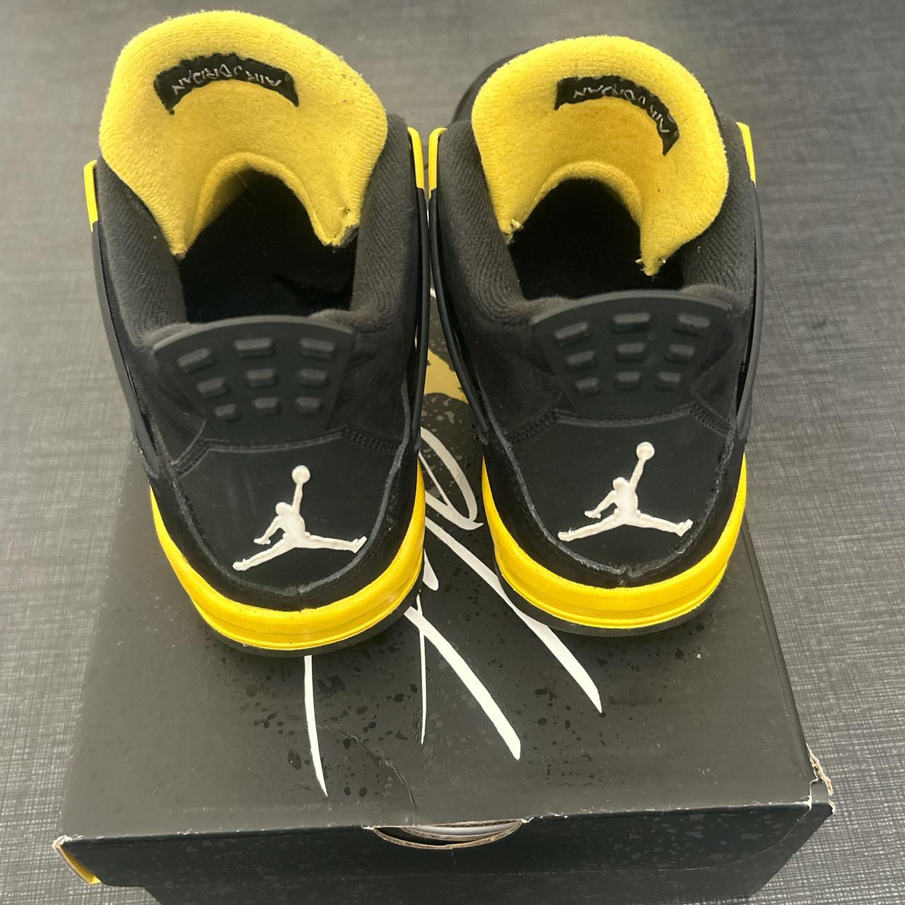 air jordan thunder 4s size 5y (GS) or 6.5w good... - Depop