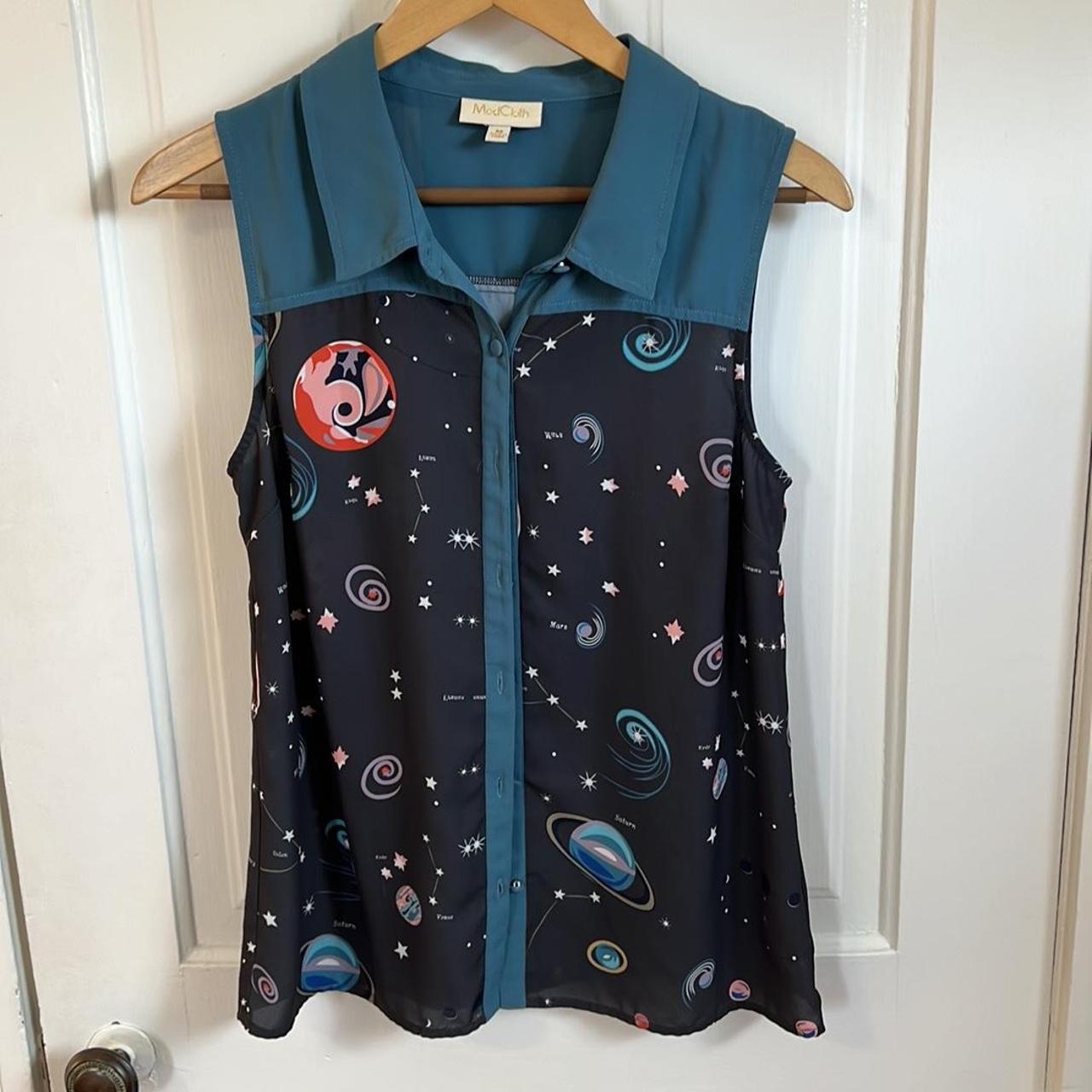 ModCloth Women's multi Blouse | Depop