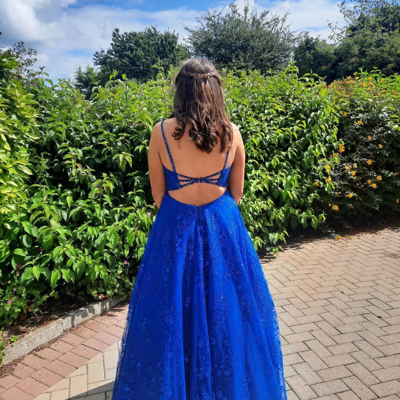 Deep blue sparkly dress (be fabulous) originally... - Depop