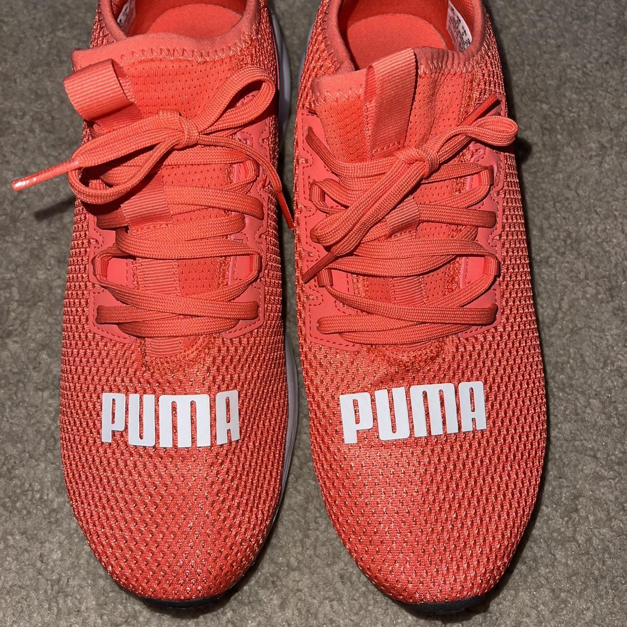 Puma Women's Orange Trainers | Depop