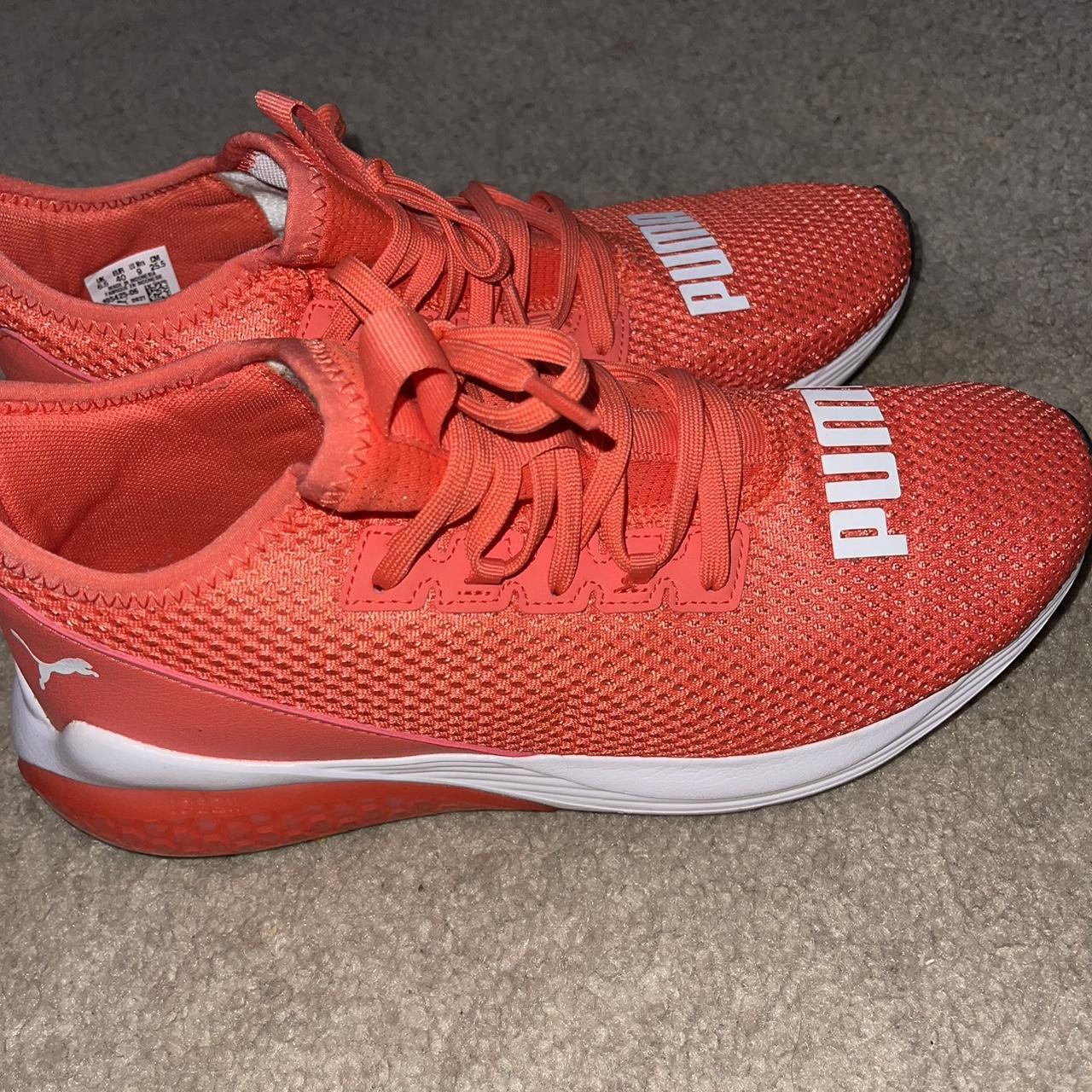 Puma Women's Orange Trainers | Depop