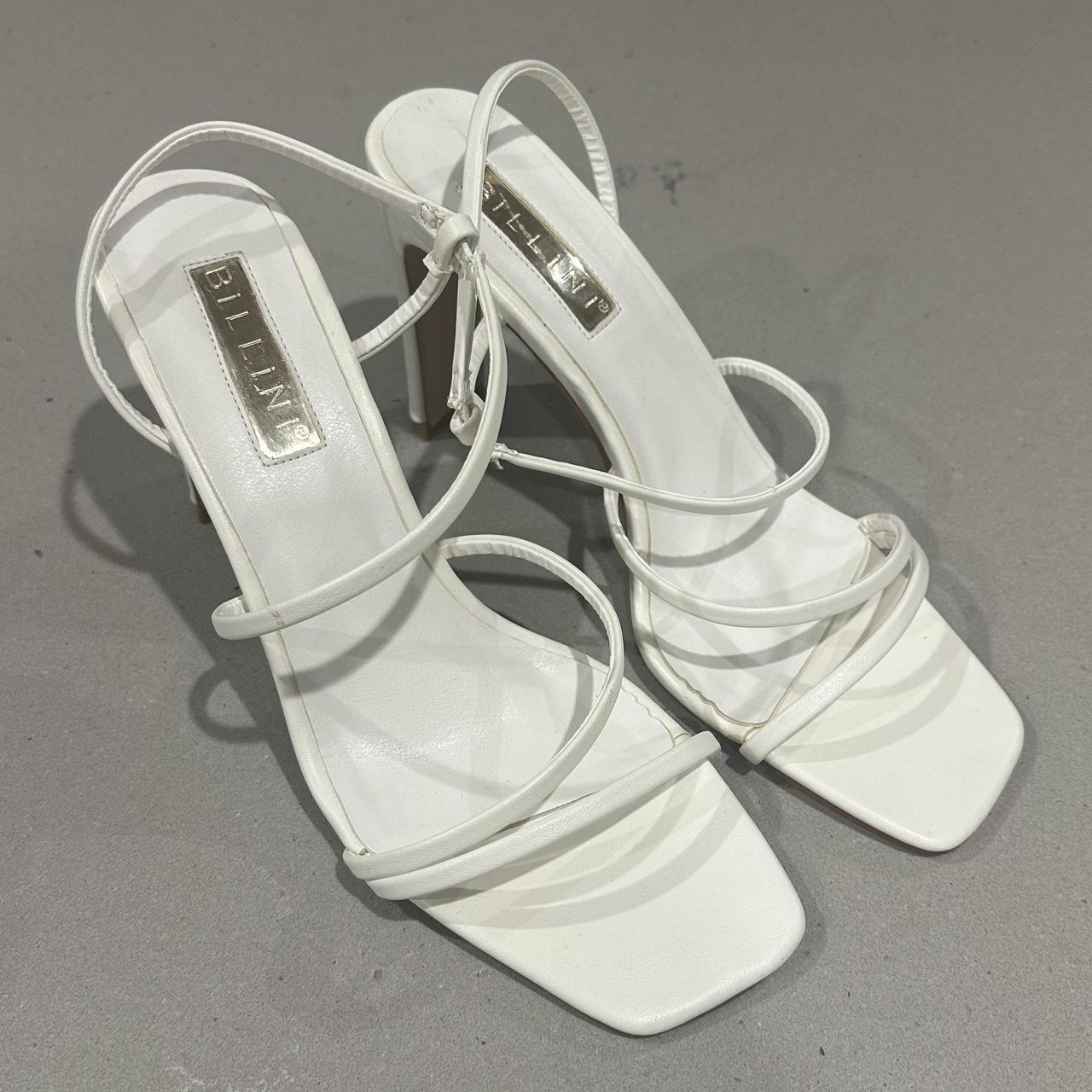 Billini White Heals - Worn once / Women Size 9 - Depop