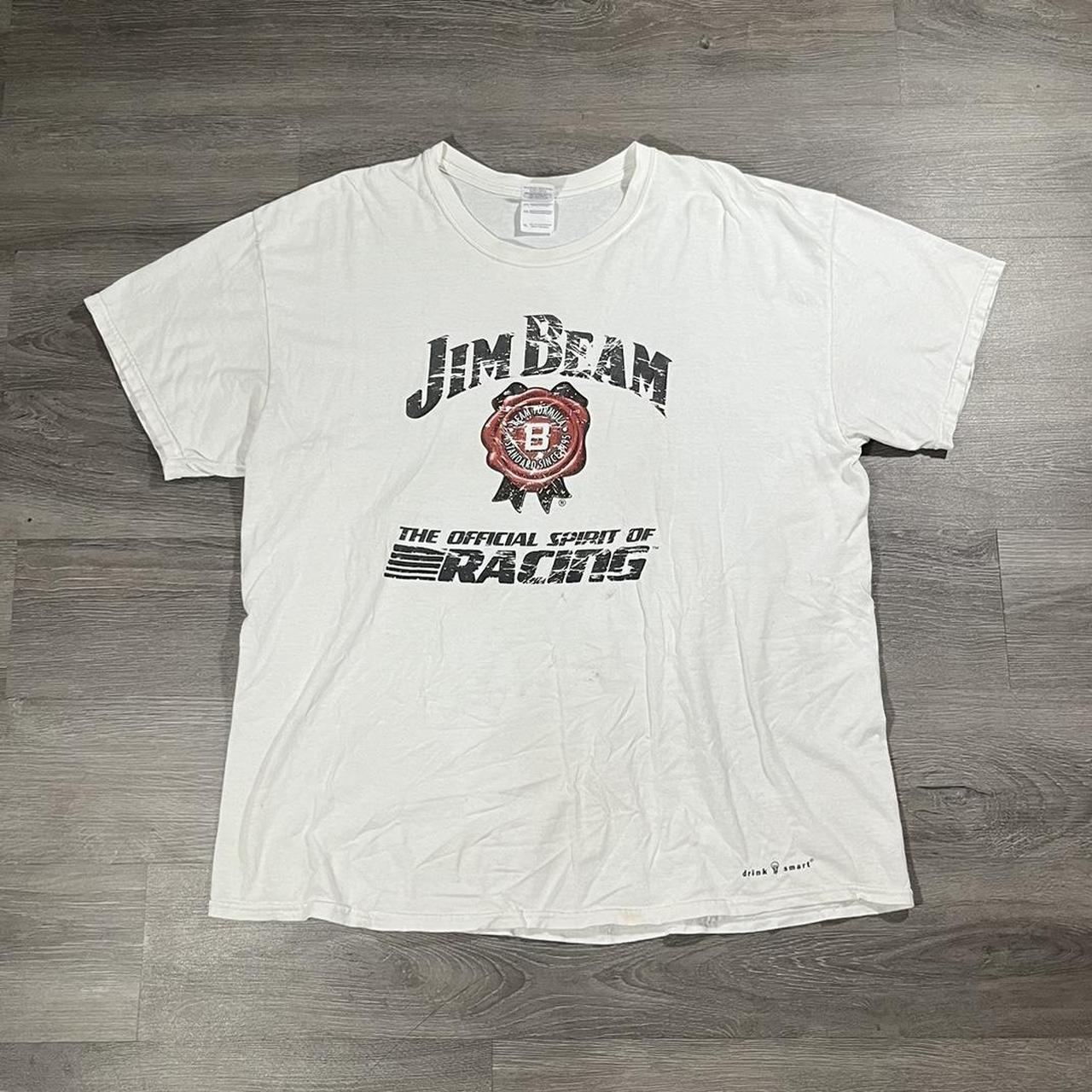 00’s Jim Bean Racing T-Shirt - No holes or fading -... - Depop