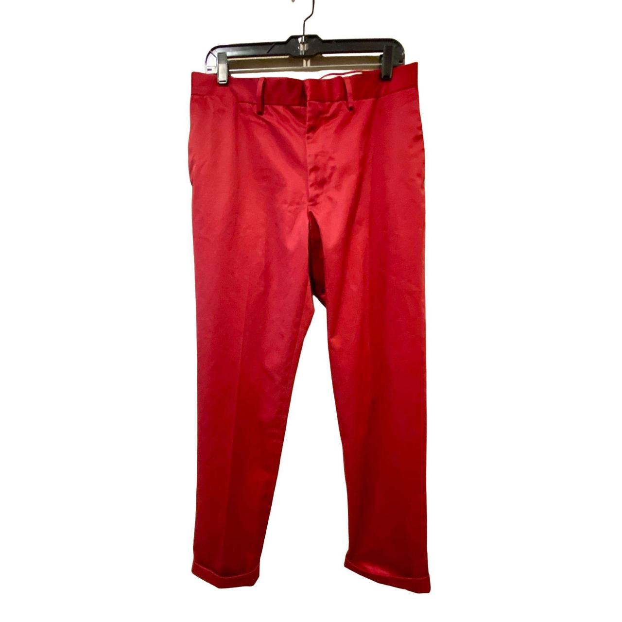 Lands’ End Tailored Fit Pants Mens Red 33 (16) A... - Depop