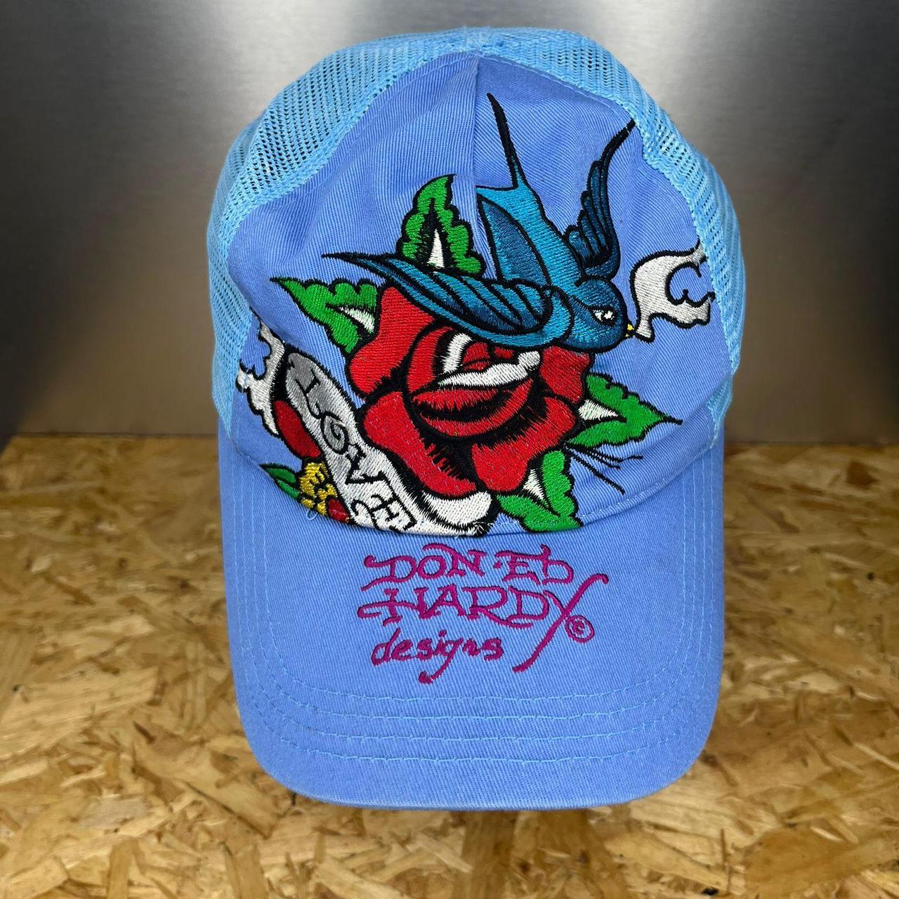 Ed Hardy Blue Swallow Tattoo Style Y2K... - Depop
