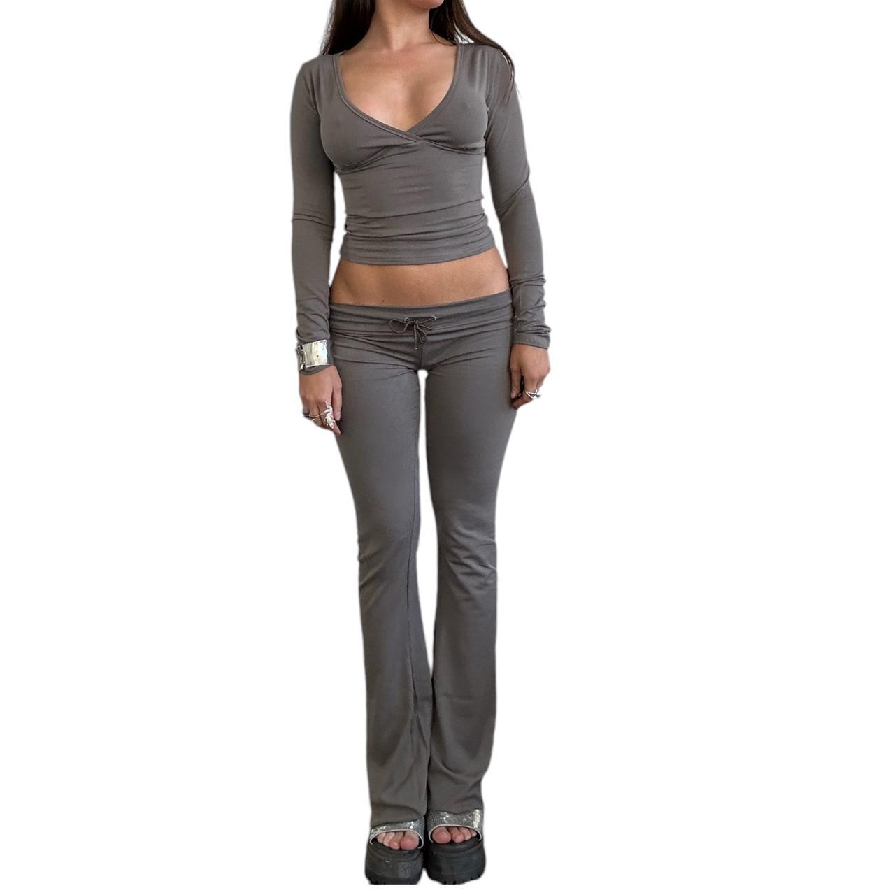 Teddy Tie Flares in Taupe Brown NO OFFERS handmade... - Depop