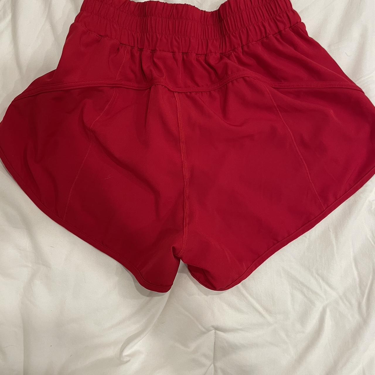 Red workout shorts size small 2.5 inch length never... - Depop