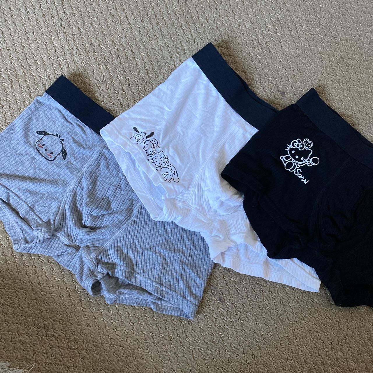 3 pack of hello kitty x sanrio boxers never worn... - Depop