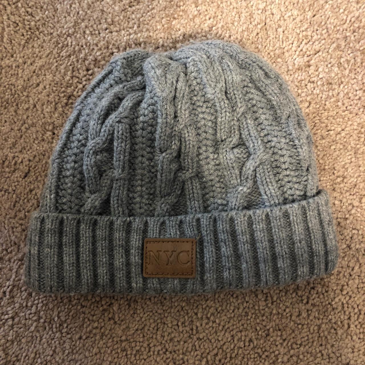 Grey beanie with fluffy inside Super warm for... - Depop