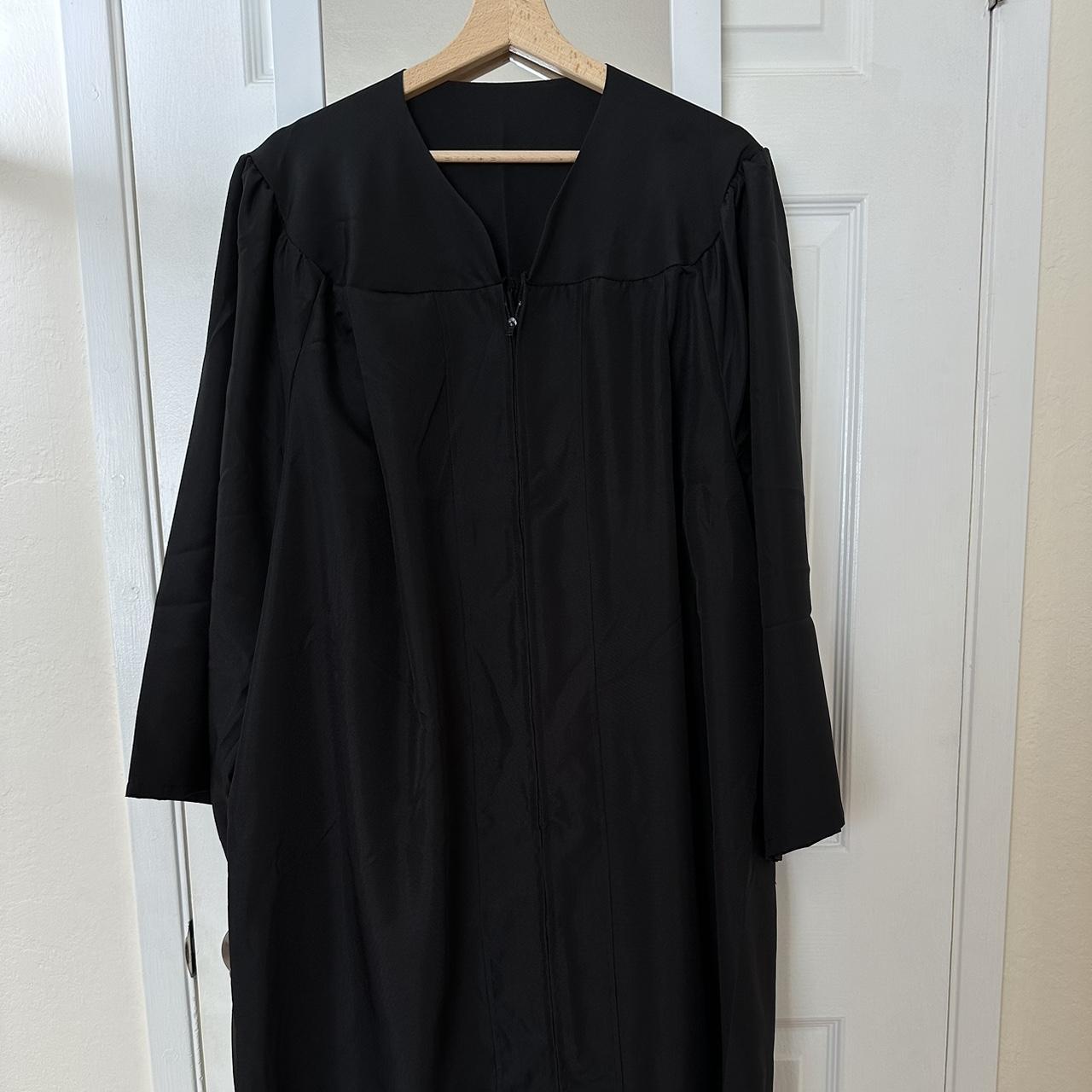 Black graduation gown in excellent condition (only... - Depop