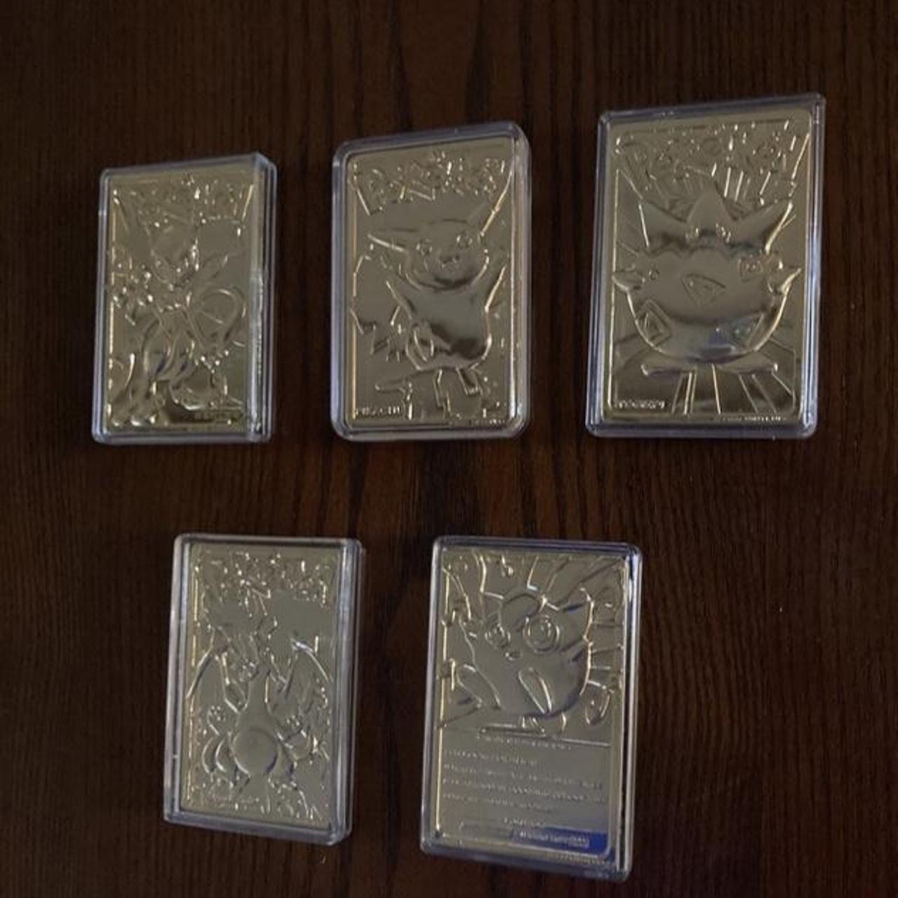 1999 RARE set of SIX 24K gold plated Pokémon cards ... - Depop