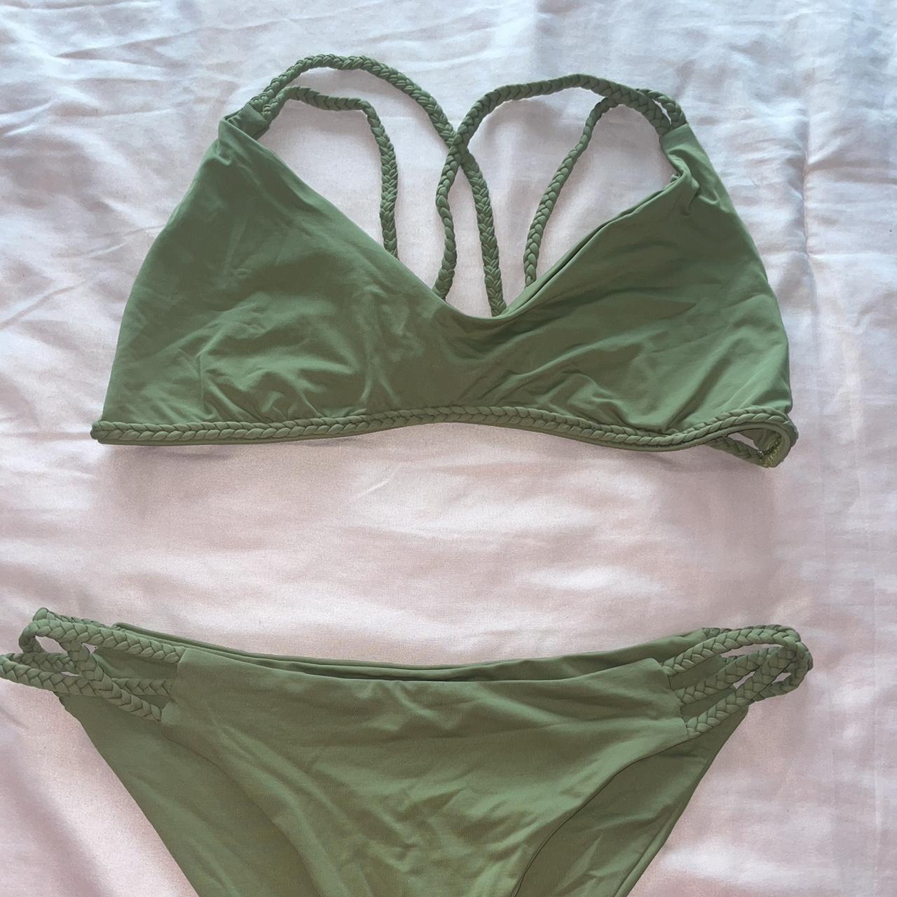 Frankies Bikinis Women's Green Bikinis-and-tankini-sets | Depop