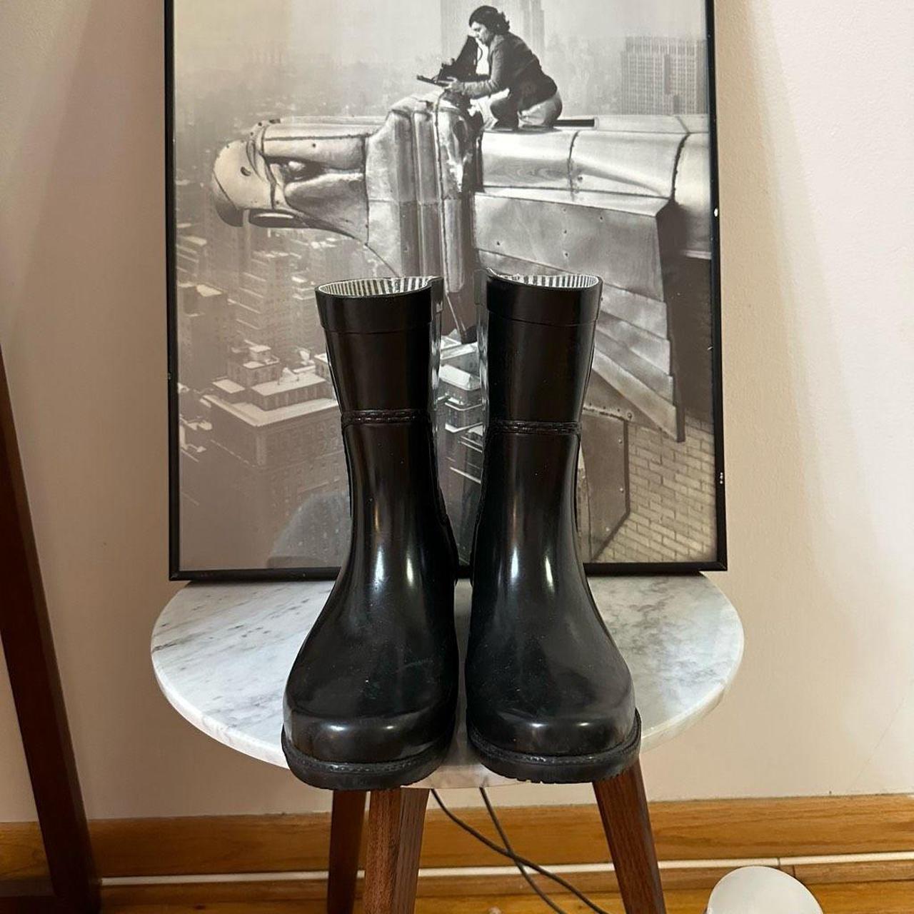 Pajar woman’s black rain boots Sz 37 6/6.5 Great... - Depop