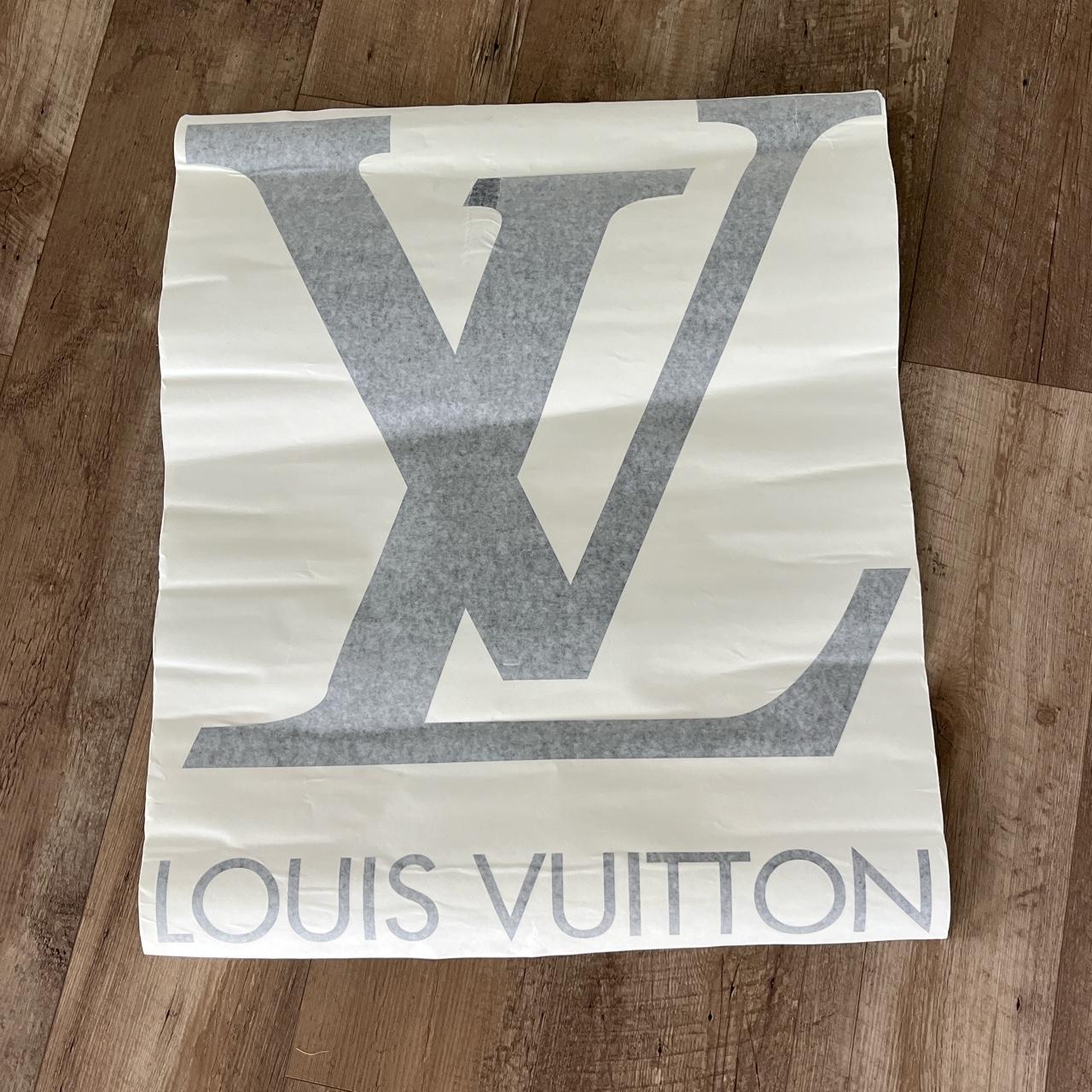 LV large symbol sticker wall decal — its black, it... - Depop